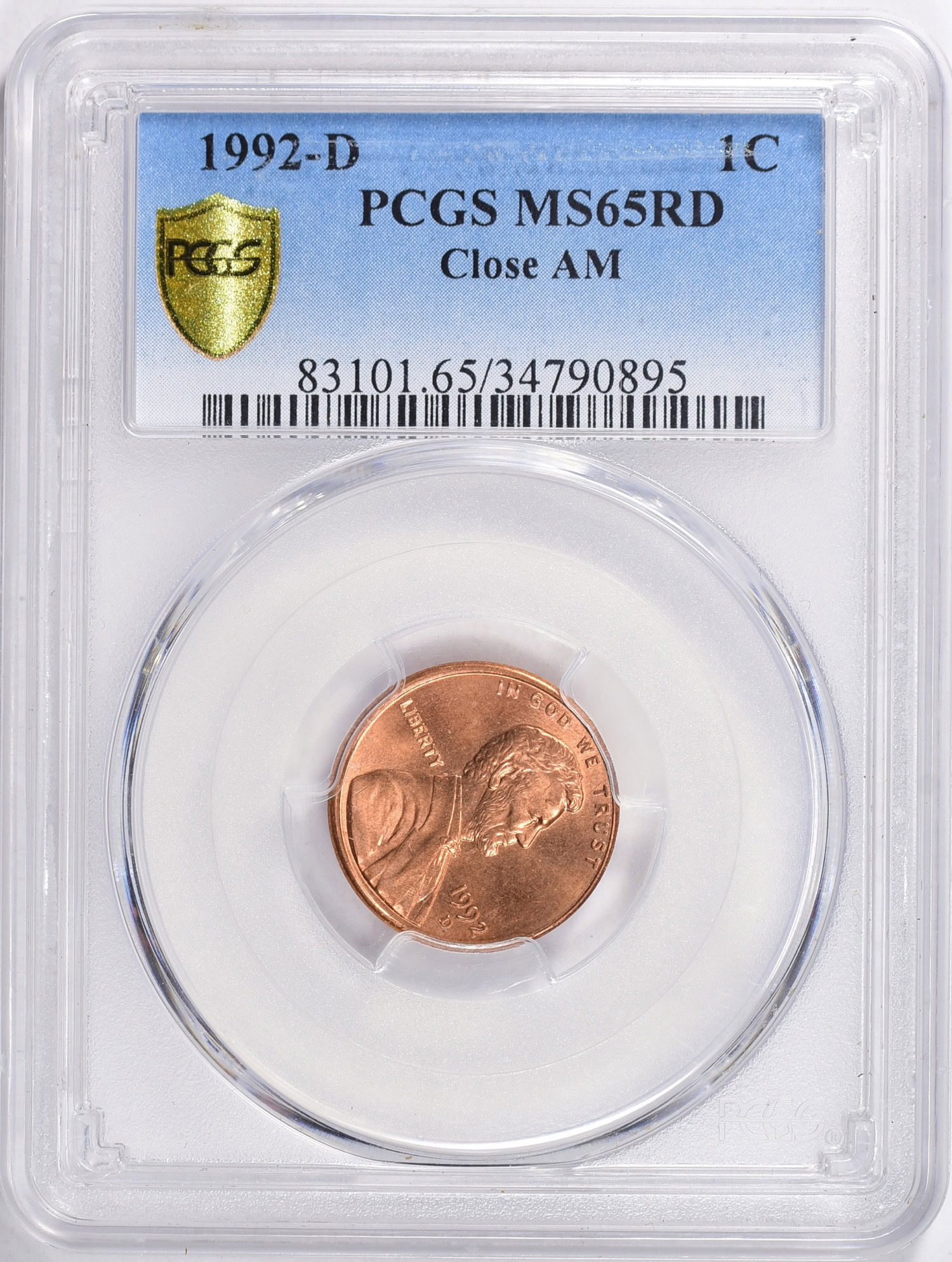 1992-D Lincoln Cent Close AM PCGS MS-65 RD (Item 1682666 ...