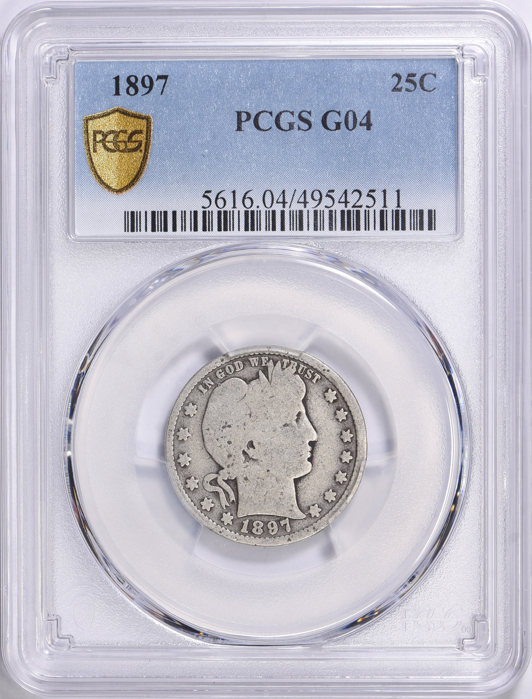 1897 Barber Quarter PCGS G-04 (Item 1682902) | GreatCollections Coin ...