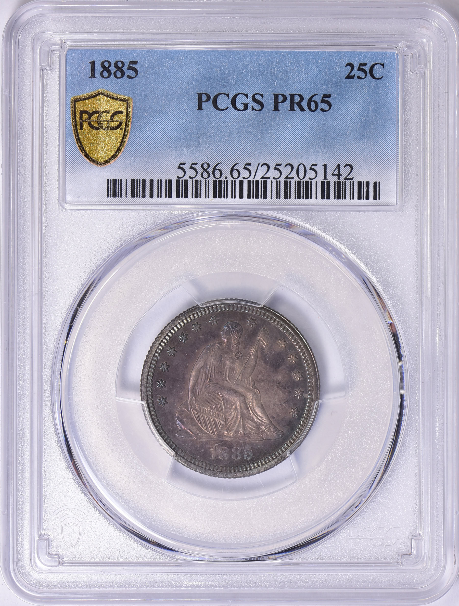 1885 Seated Liberty Quarter PCGS Proof-65 (Toned) (Item 1683772 ...