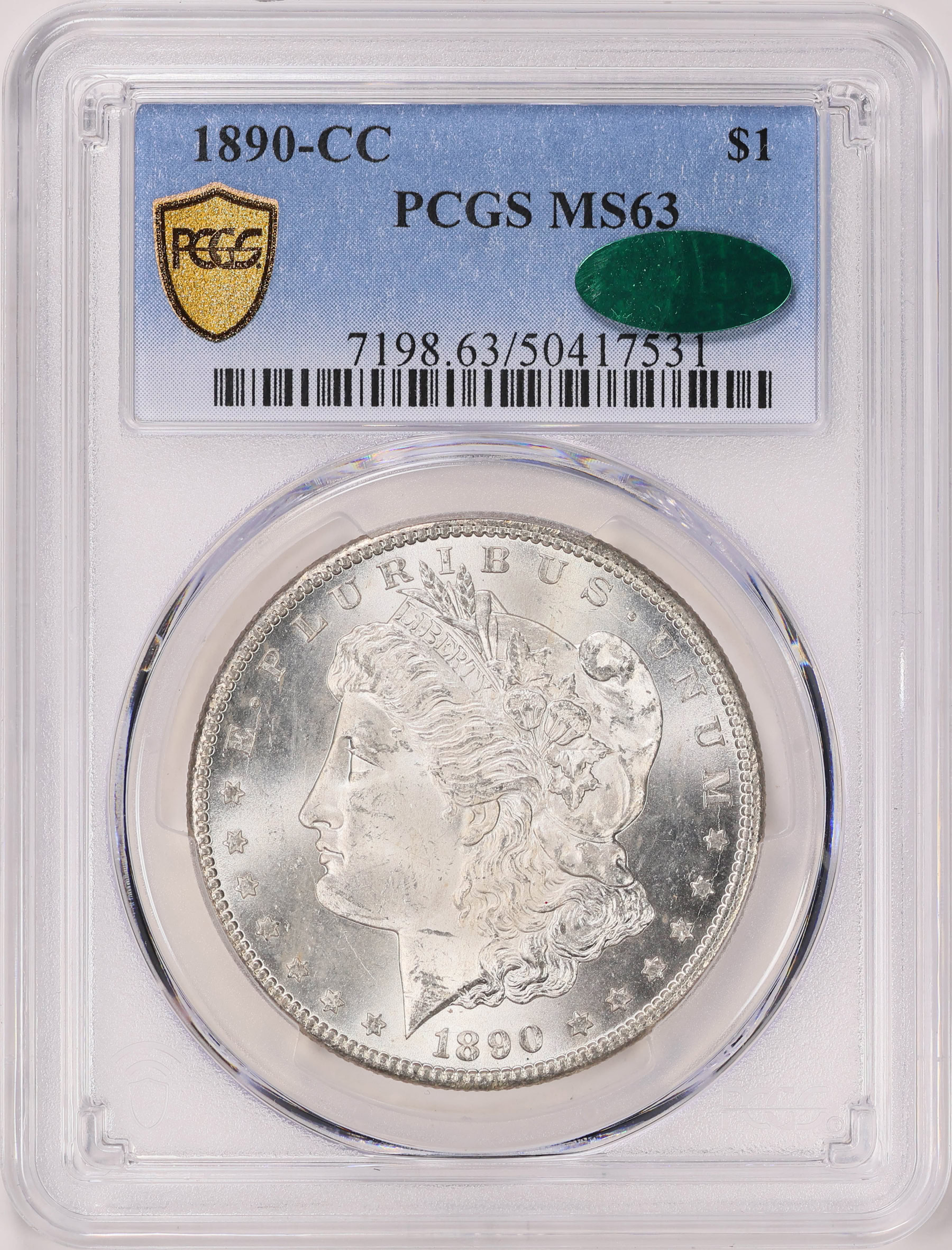 1890-CC Morgan Silver Dollar PCGS MS-63 (CAC Green) (Item 1683913) | GreatCollections Coin Auctions