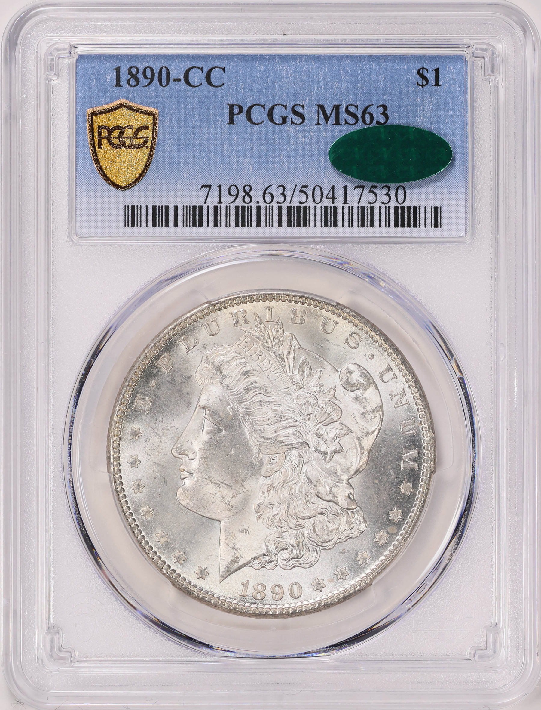 1890-CC Morgan Silver Dollar PCGS MS-63 (CAC Green) (Item 1683914) | GreatCollections Coin Auctions