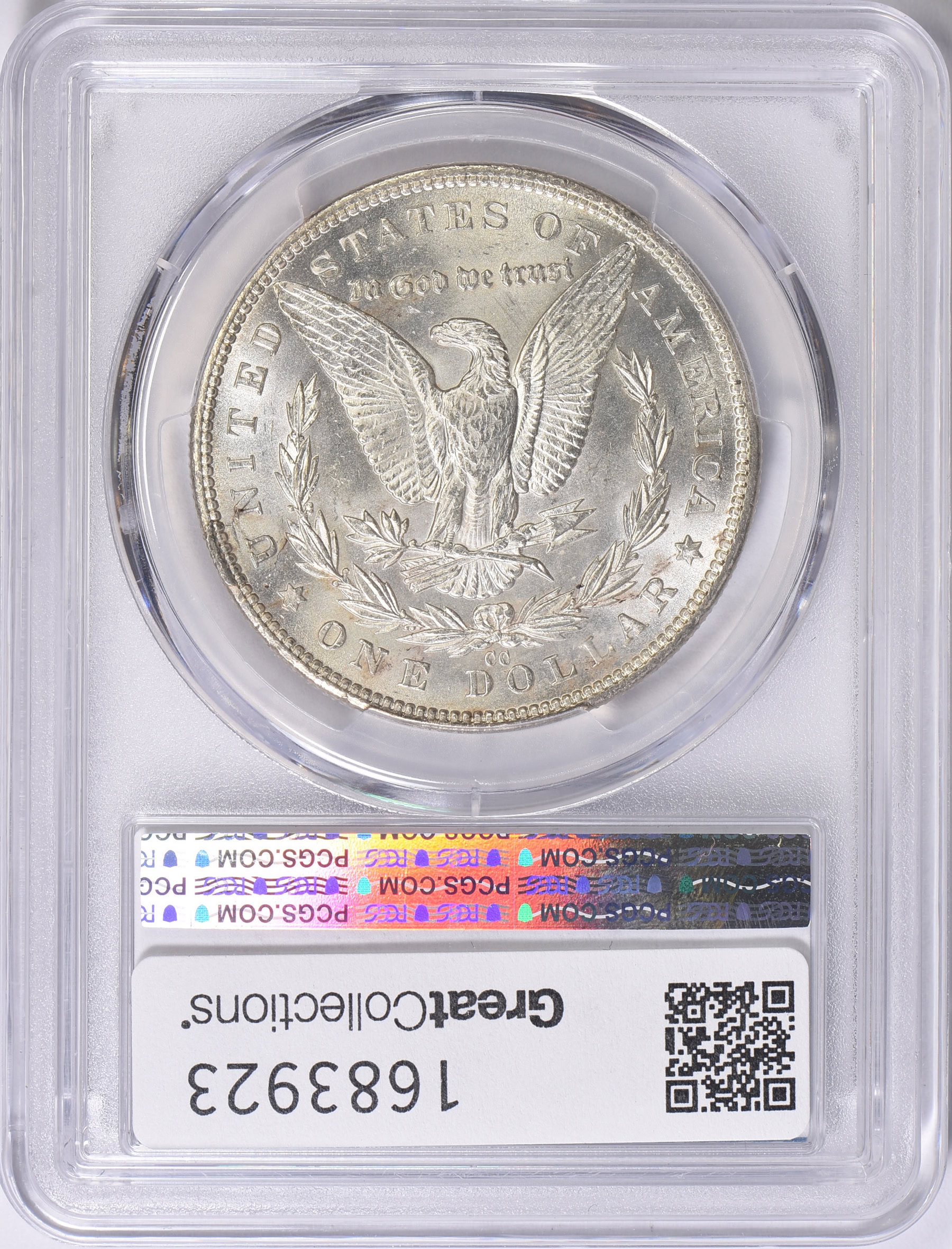 Mint Error 1890-CC Morgan Silver Dollar Reverse Peeling Lamination PCGS ...