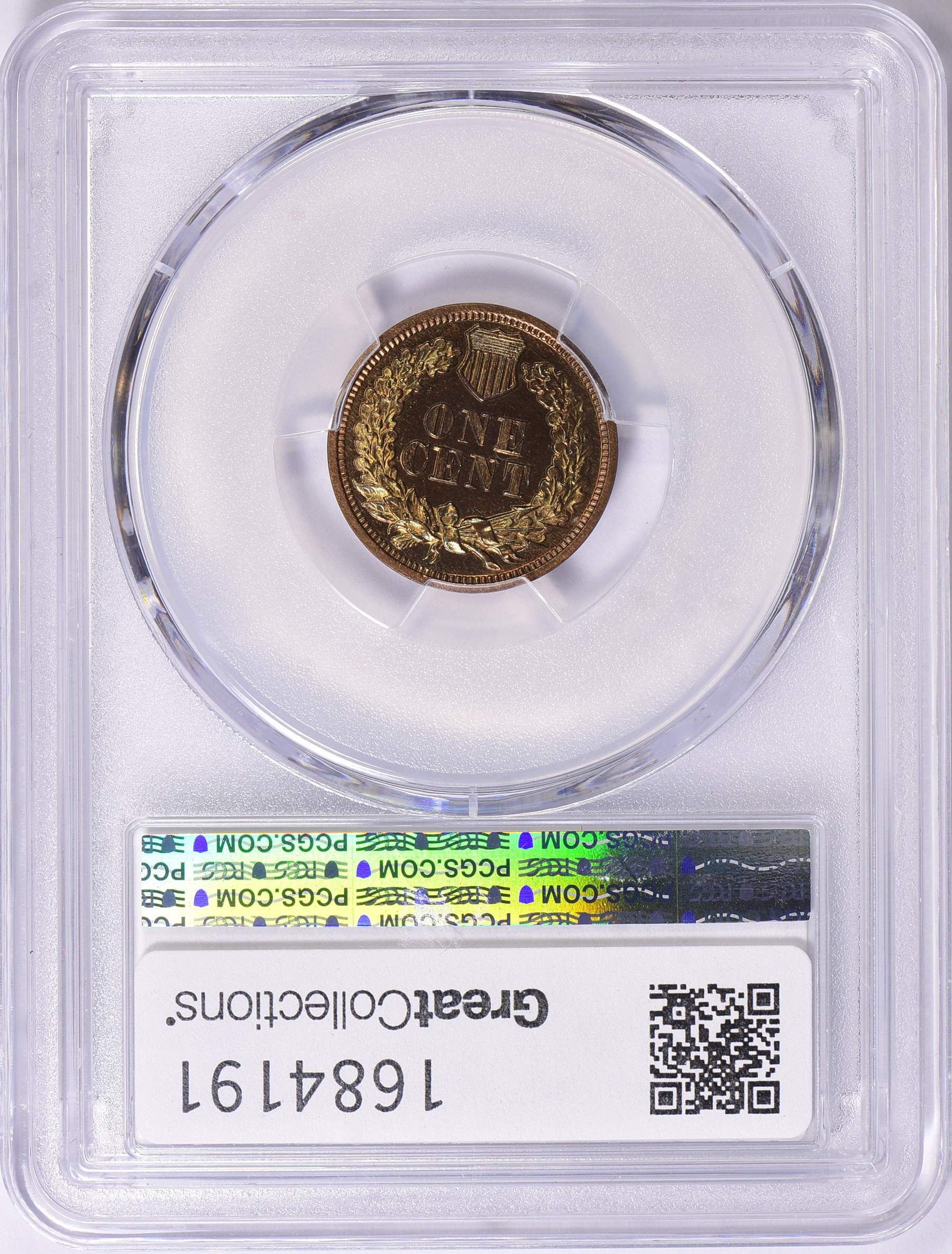 1870 Indian Cent PCGS Proof-66 RB (Toned) (The Larry Shepherd Collection) (Item 1684191 ...