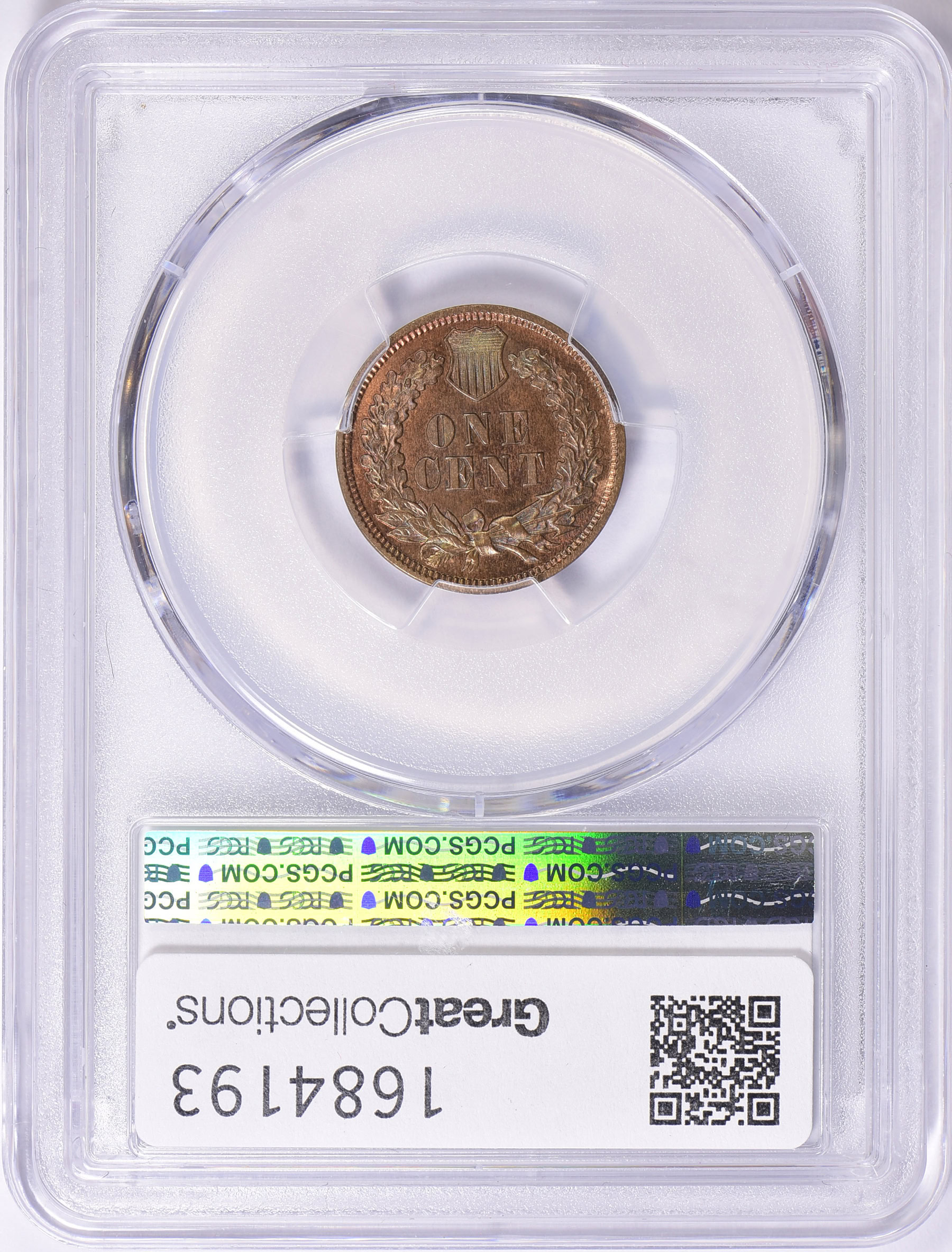 1872 Indian Cent PCGS Proof-66 RB (Toned) (The Larry Shepherd ...