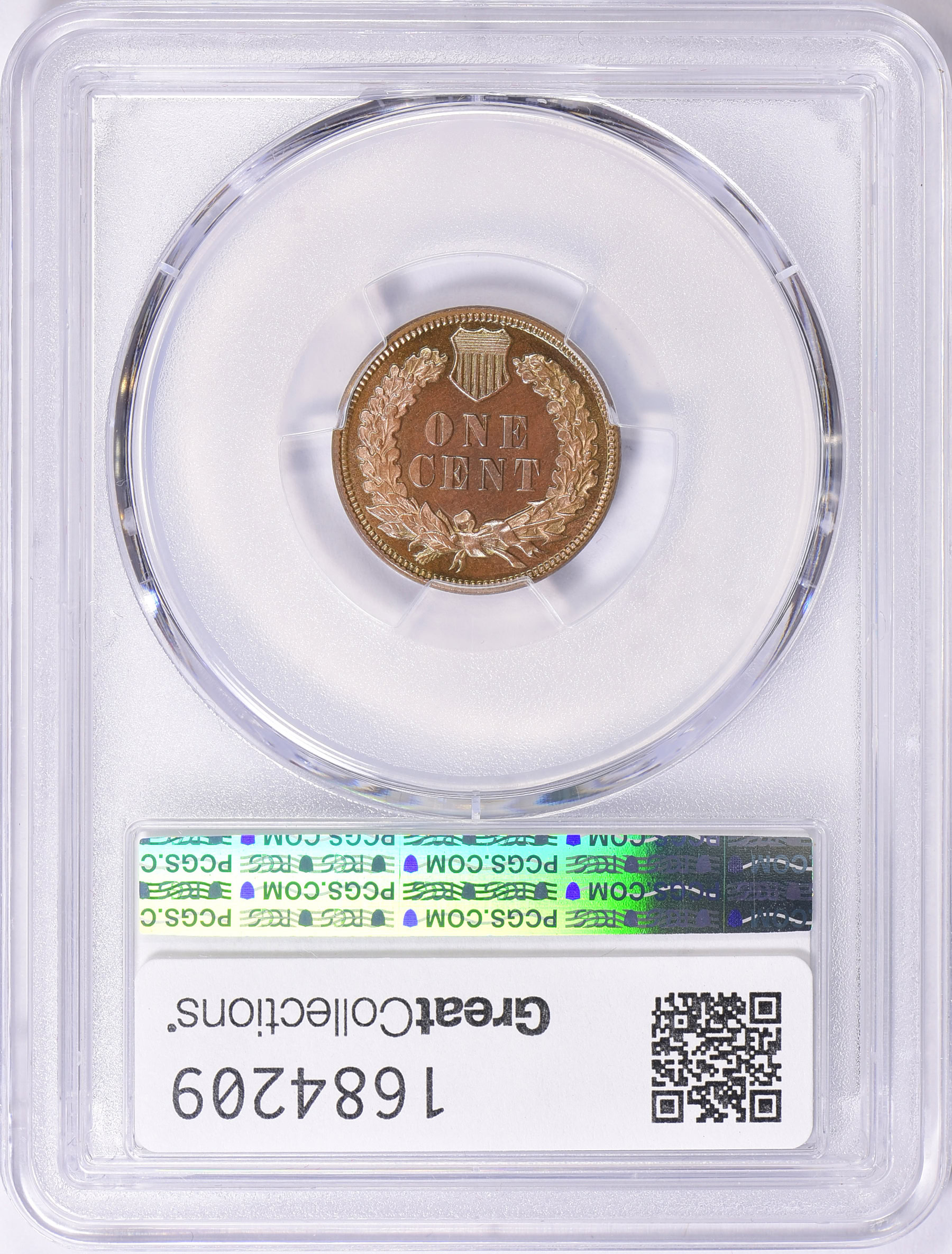 1888 Indian Cent PCGS Proof-66 BN (CAC Green) (Toned) (The Larry ...