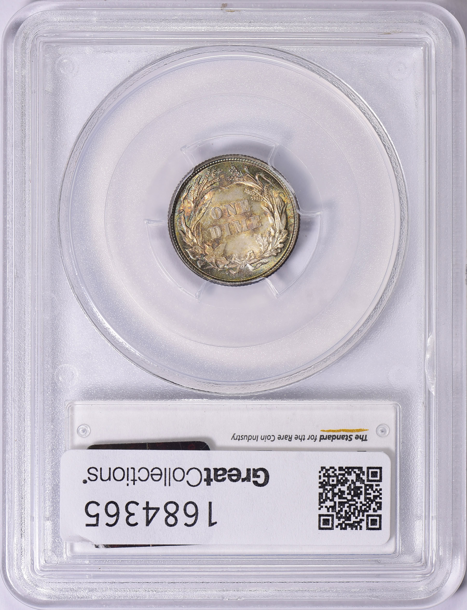 1892 Barber Dime PCGS MS-64+ (Toned) (Item 1684365) | GreatCollections ...