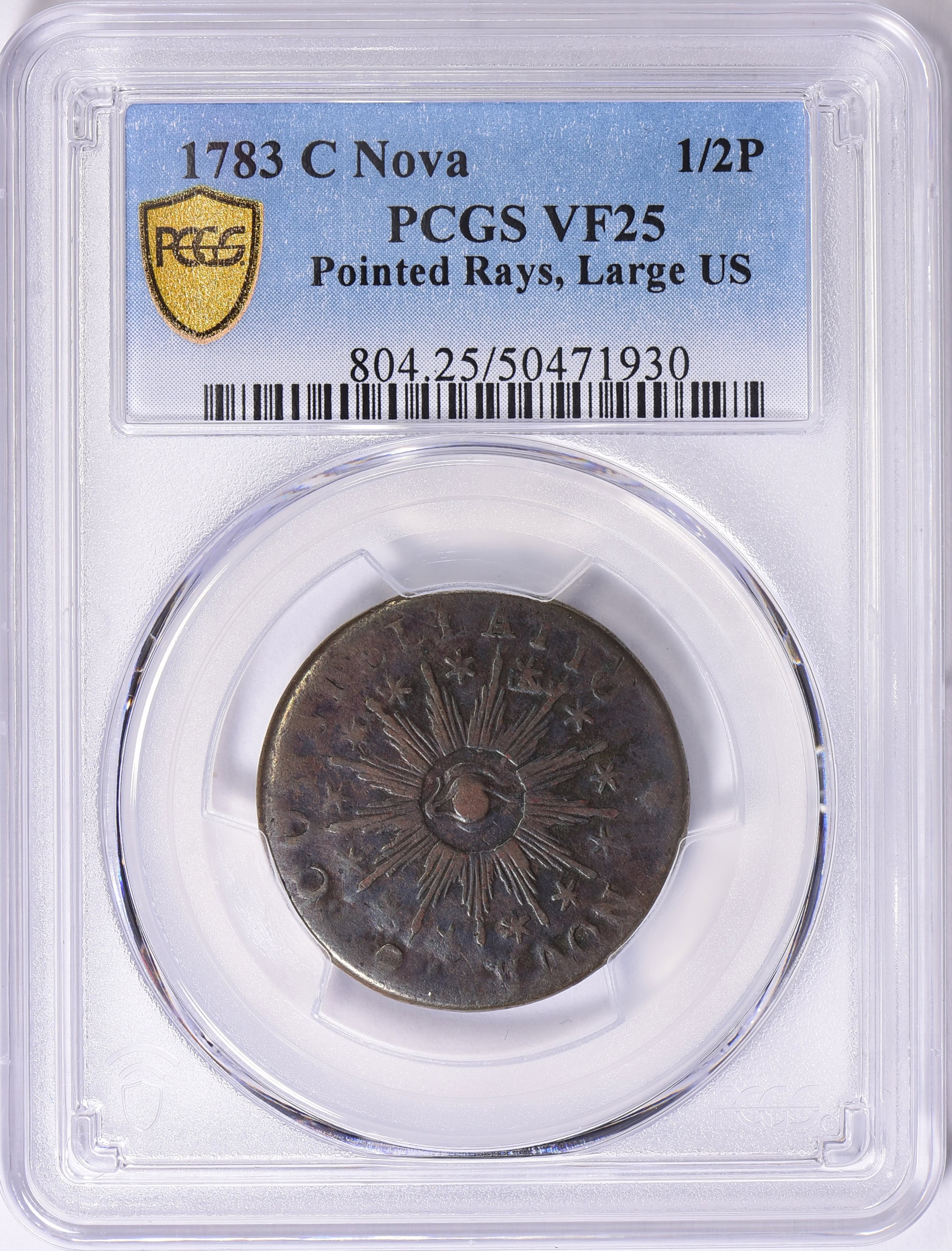 1783 Nova Constellatio Pointed Rays, Large US PCGS VF-25 (Item 1684511 ...