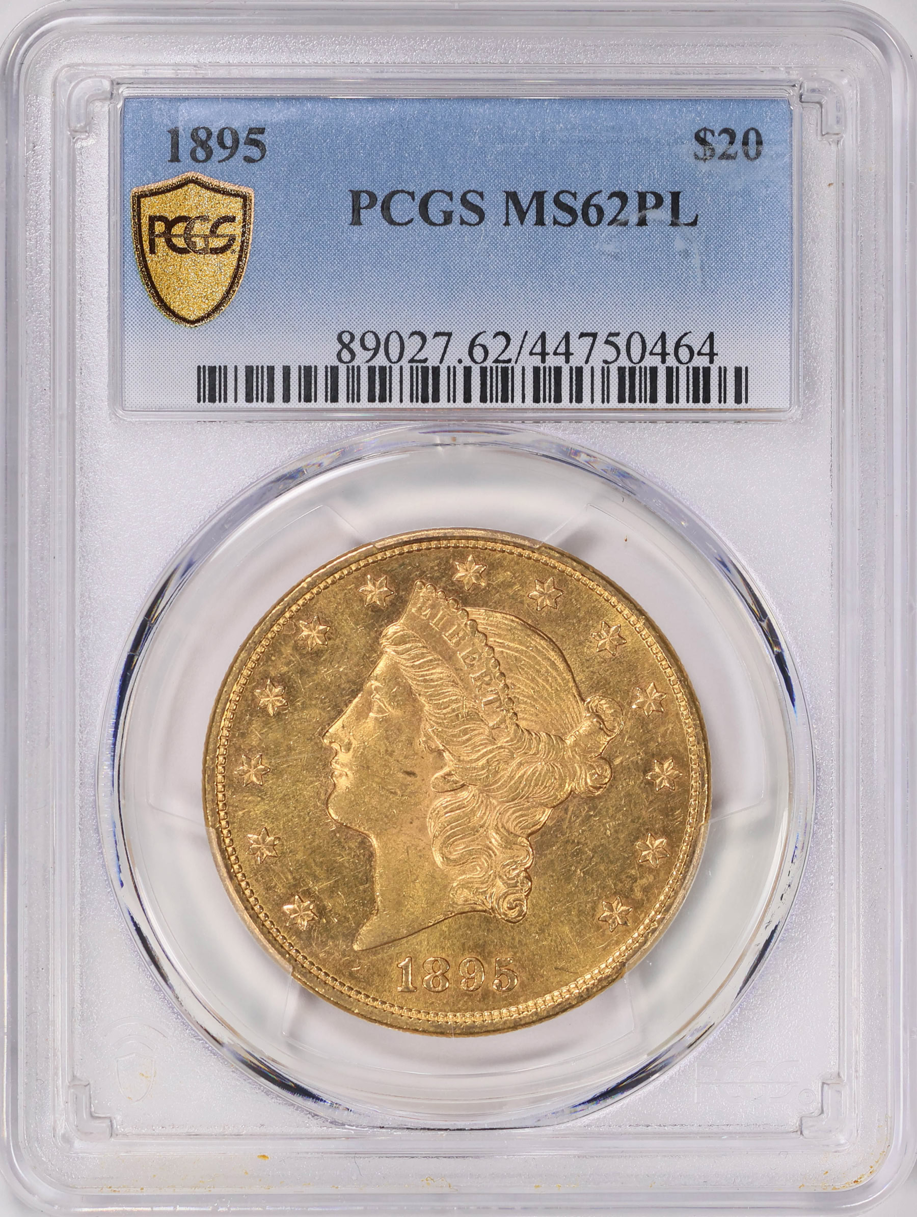1895 Liberty Gold Double Eagle PCGS MS-62 PL (Item 1684672) | GreatCollections Coin Auctions