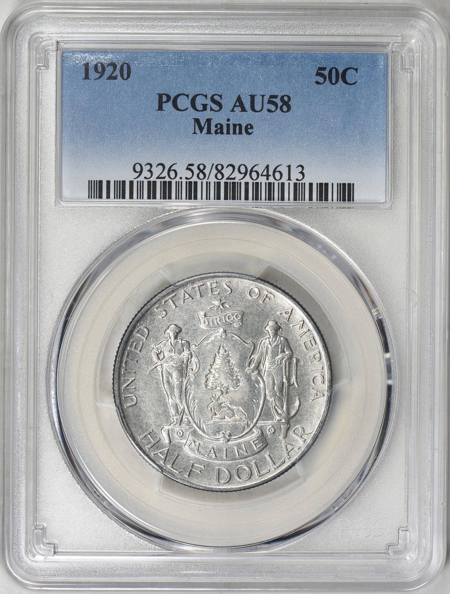 1920 Maine Centennial Half Dollar PCGS AU-58 (Item 1684690 ...