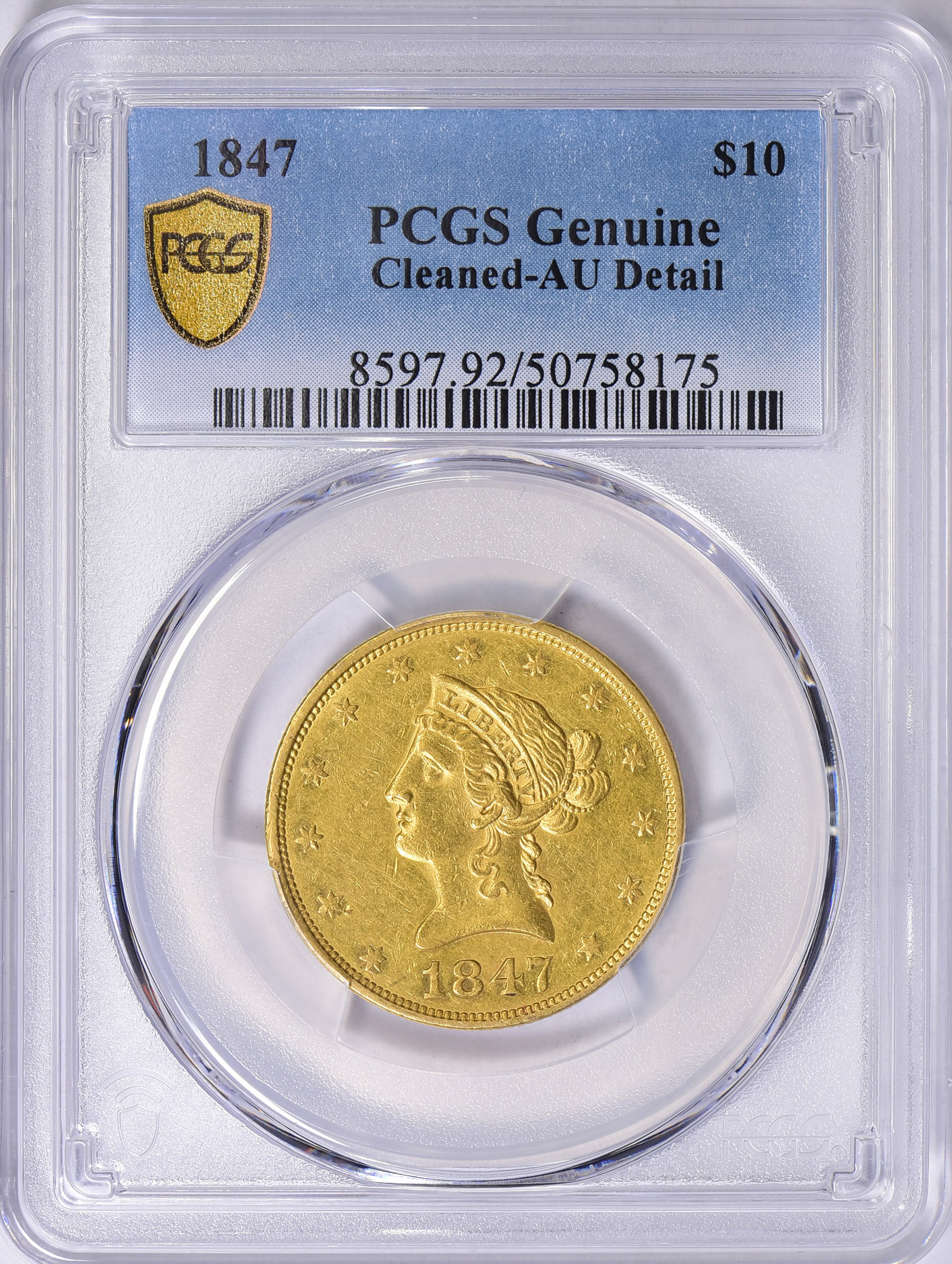 1847 Liberty Gold Eagle PCGS Genuine AU Details (Item 1684878 ...