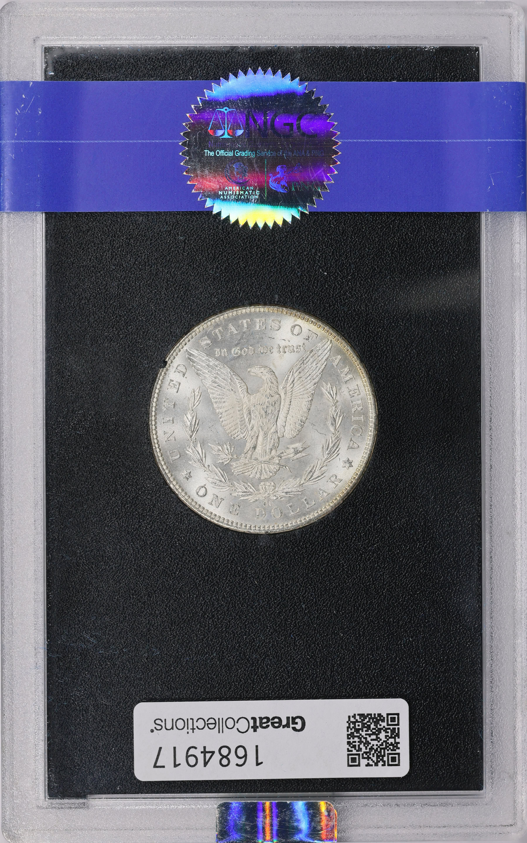 1882-CC Morgan Silver Dollar GSA Hoard NGC MS-65+ ★ (GSA Holder) (With ...
