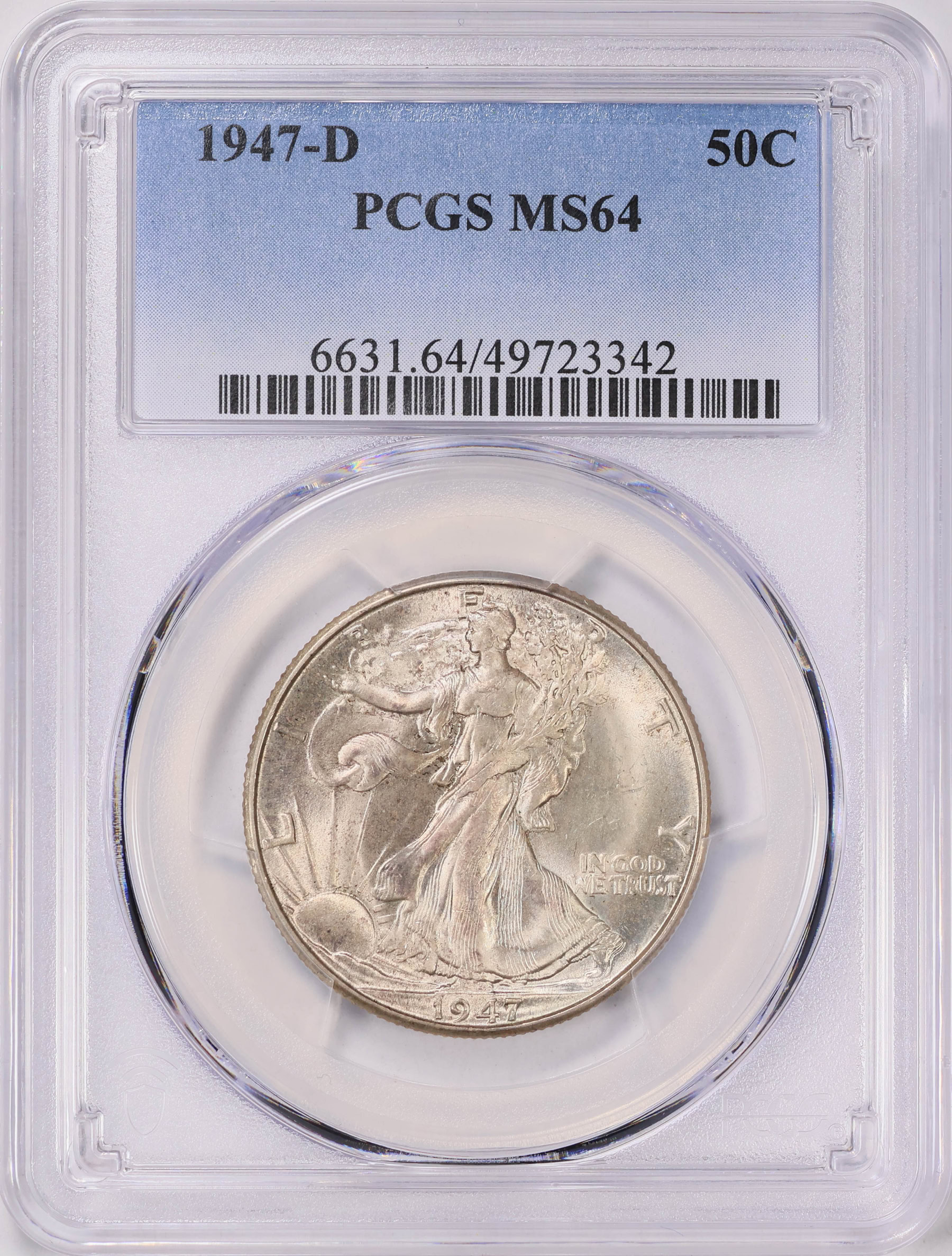 1947-D Walking Liberty Half Dollar PCGS MS-64 (Item 1684962) | GreatCollections Coin Auctions