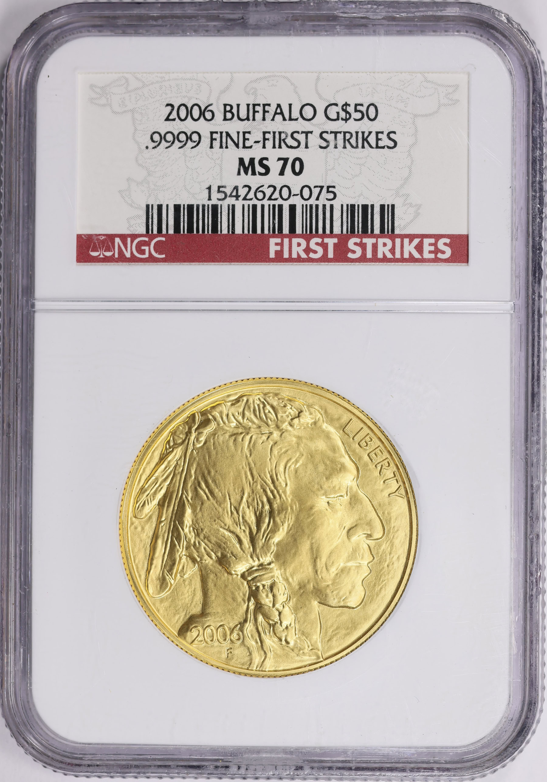 2006 $50 One-Ounce Gold American Buffalo First Strike NGC MS-70 (Item 1685025 ...