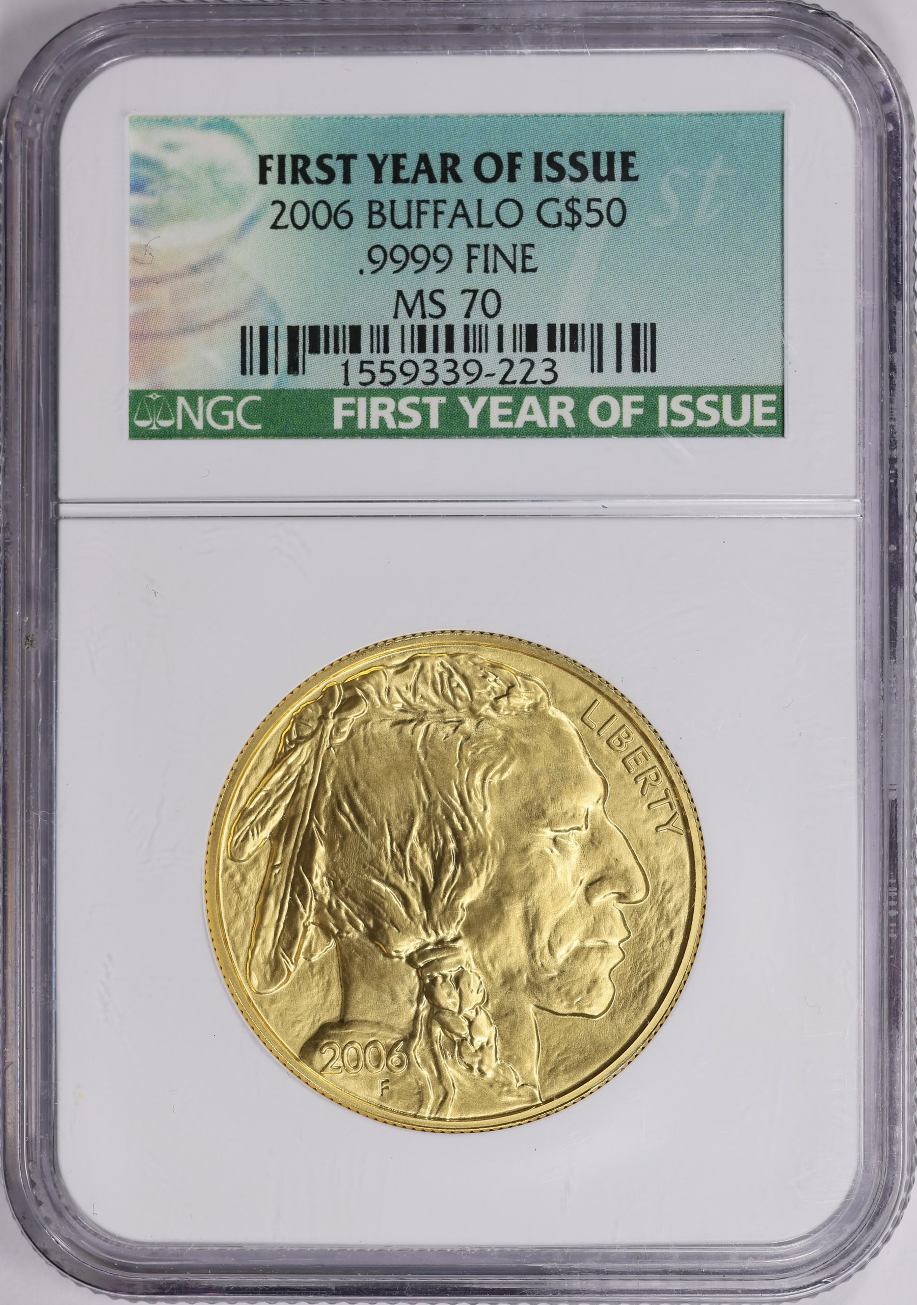 2006 $50 One-Ounce Gold American Buffalo First Year of Issue NGC MS-70 (Item 1685048 ...