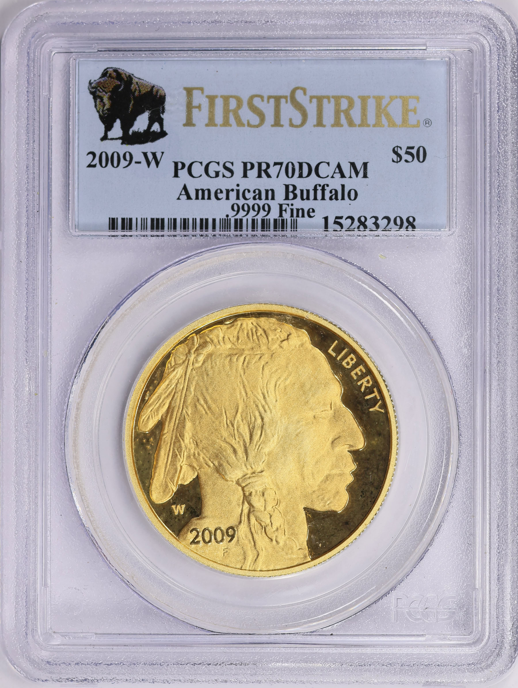 2009-W $50 One-Ounce Gold American Buffalo First Strike PCGS Proof-70 DCAM (Item 1685056 ...