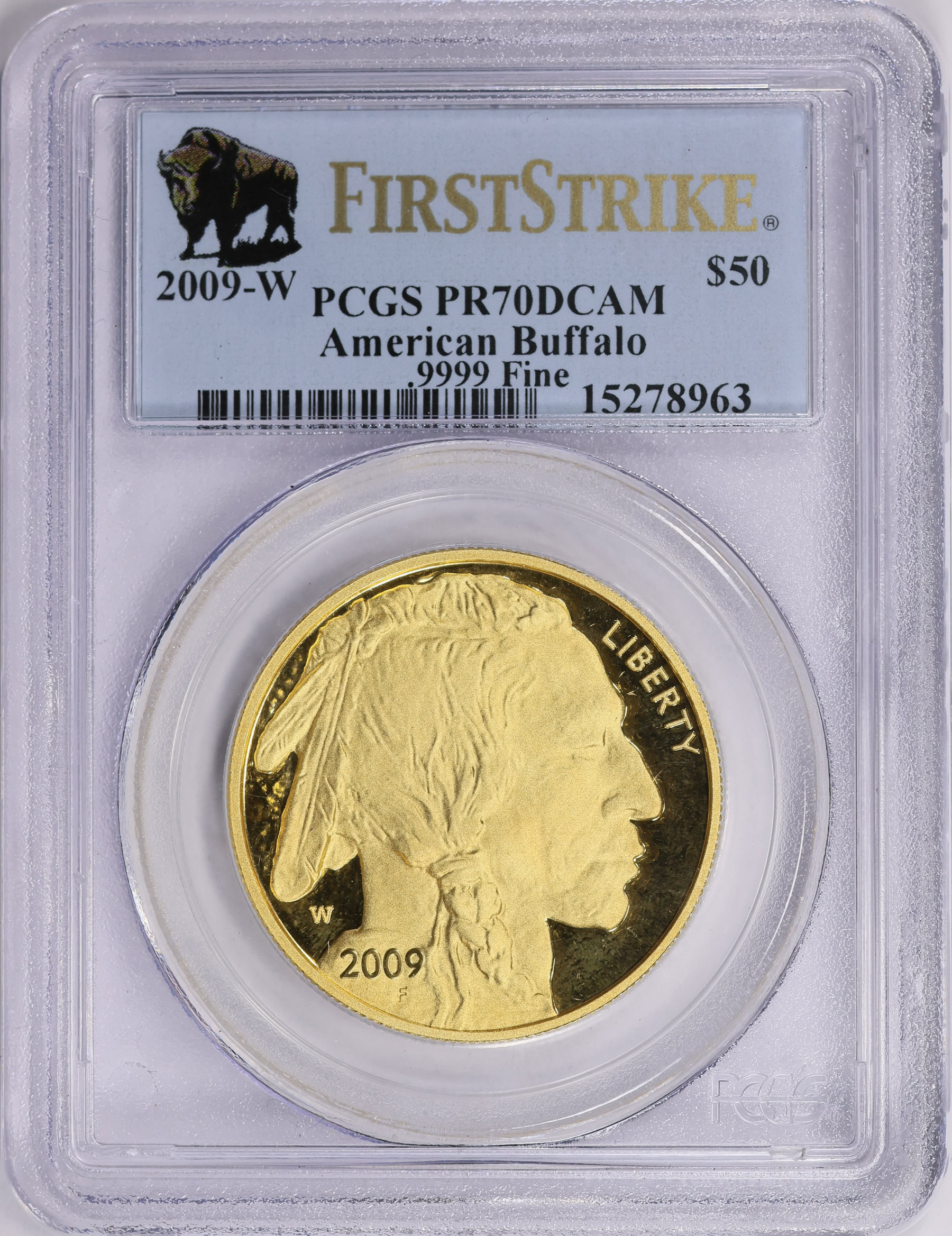 2009-W $50 One-Ounce Gold American Buffalo First Strike PCGS Proof-70 DCAM (Item 1685057 ...