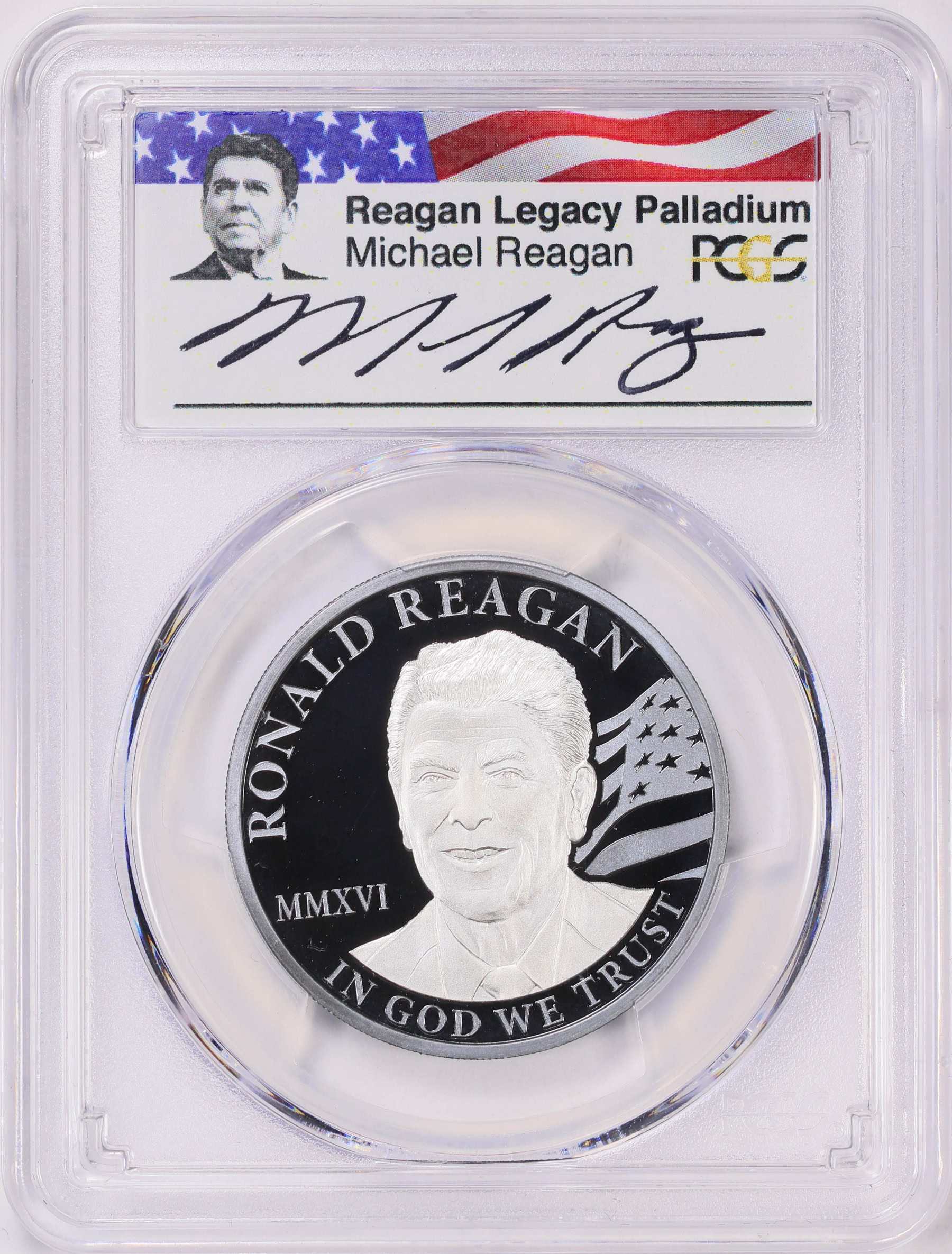 Cook Islands 2016 Palladium $250 Ronald Reagan Palladium, Black Proof ...