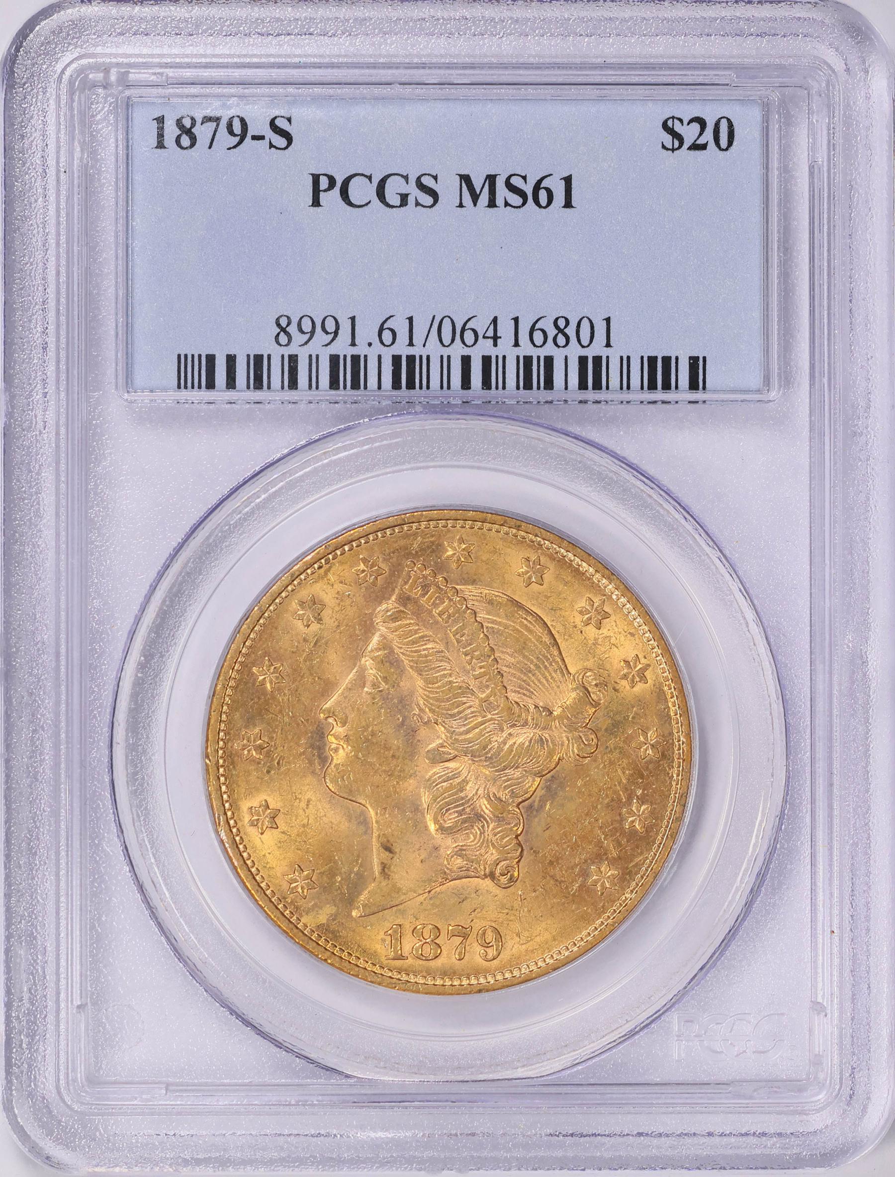 1879-S Liberty Gold Double Eagle PCGS MS-61 (Item 1685158) | GreatCollections Coin Auctions