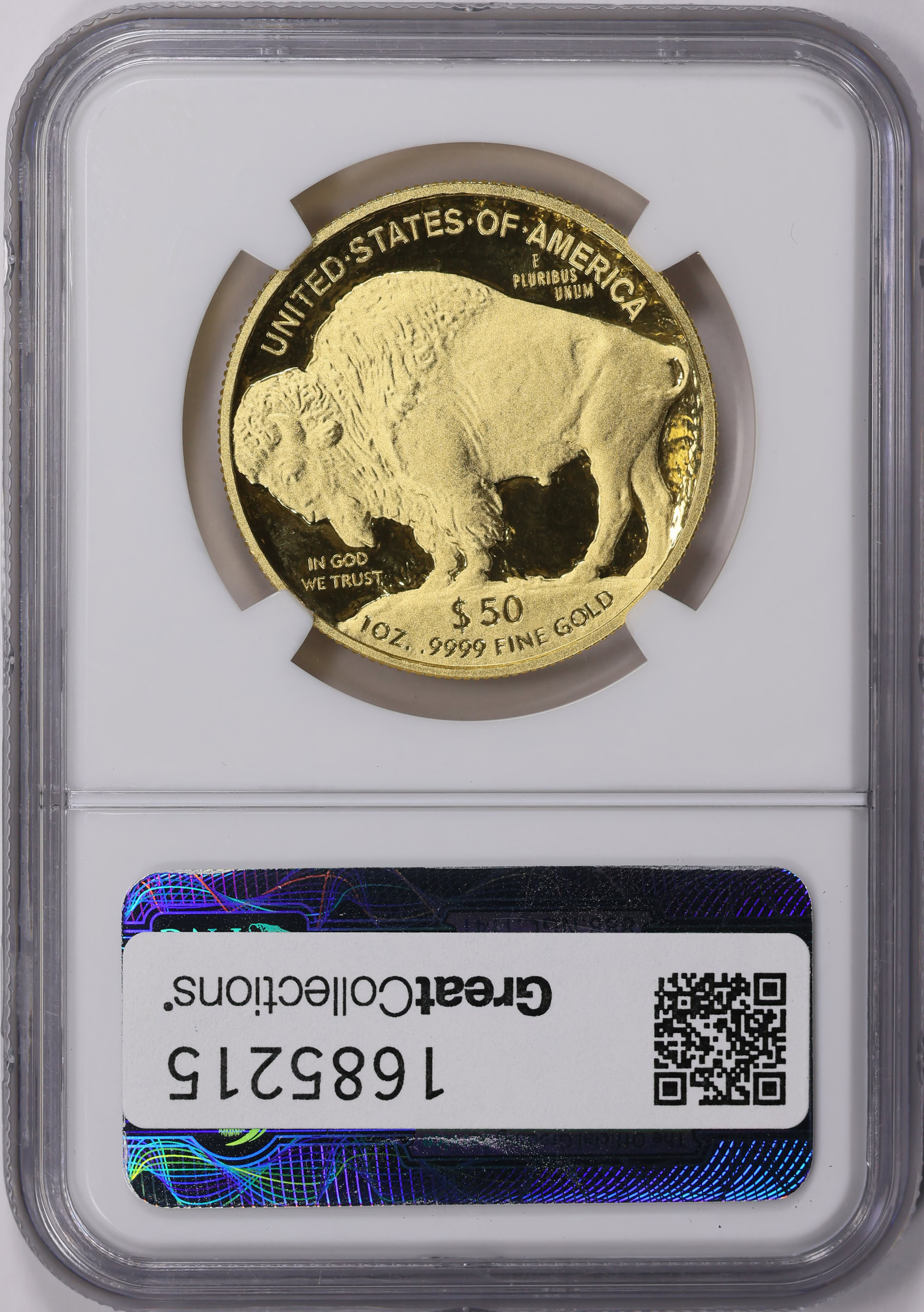 2009-W $50 One-Ounce Gold American Buffalo NGC Proof-70 UC (Item 1685215) | GreatCollections ...