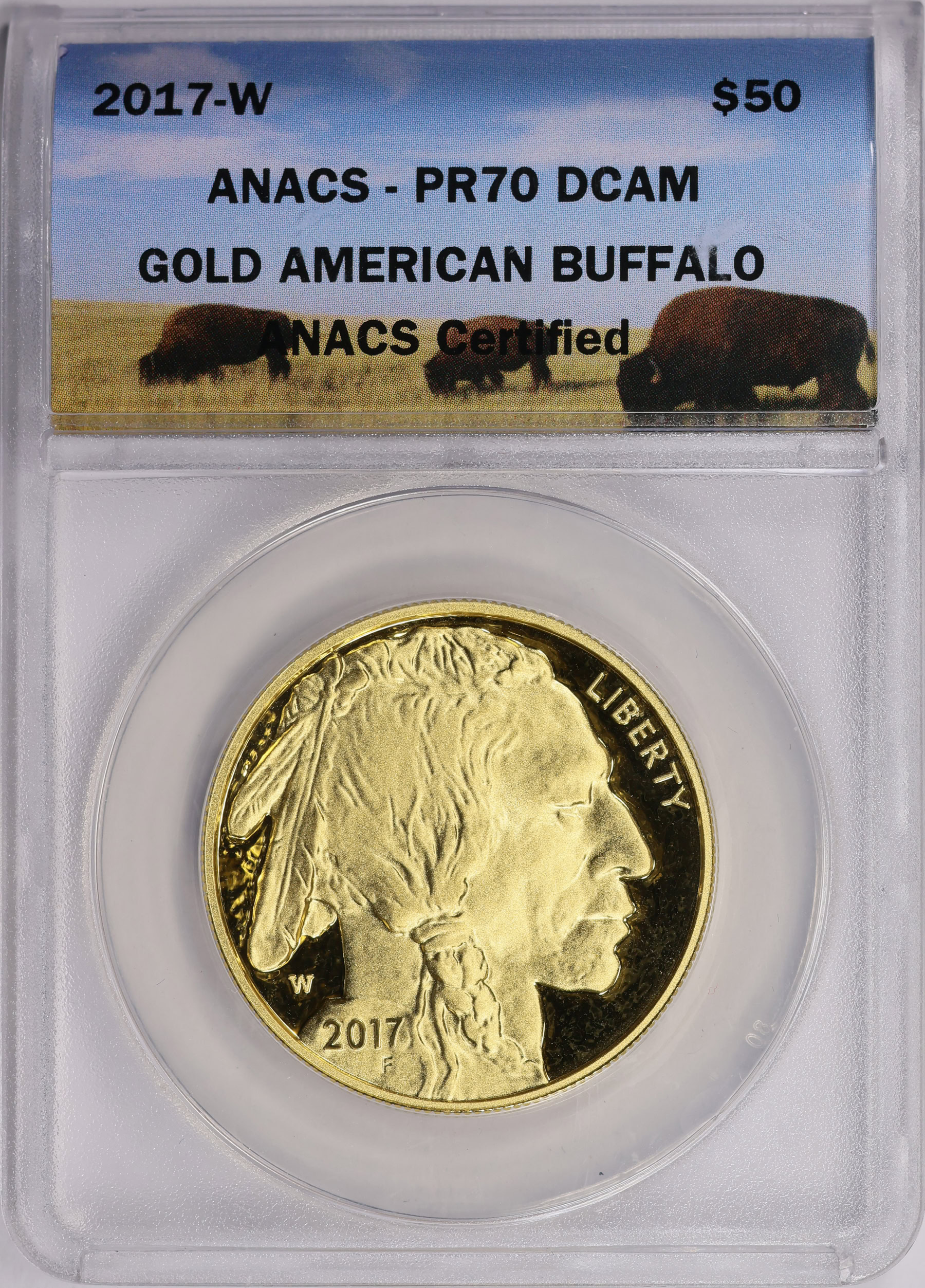 2017-W $50 One-Ounce Gold American Buffalo ANACS Proof-70 DCAM (Item 1685243) | GreatCollections ...