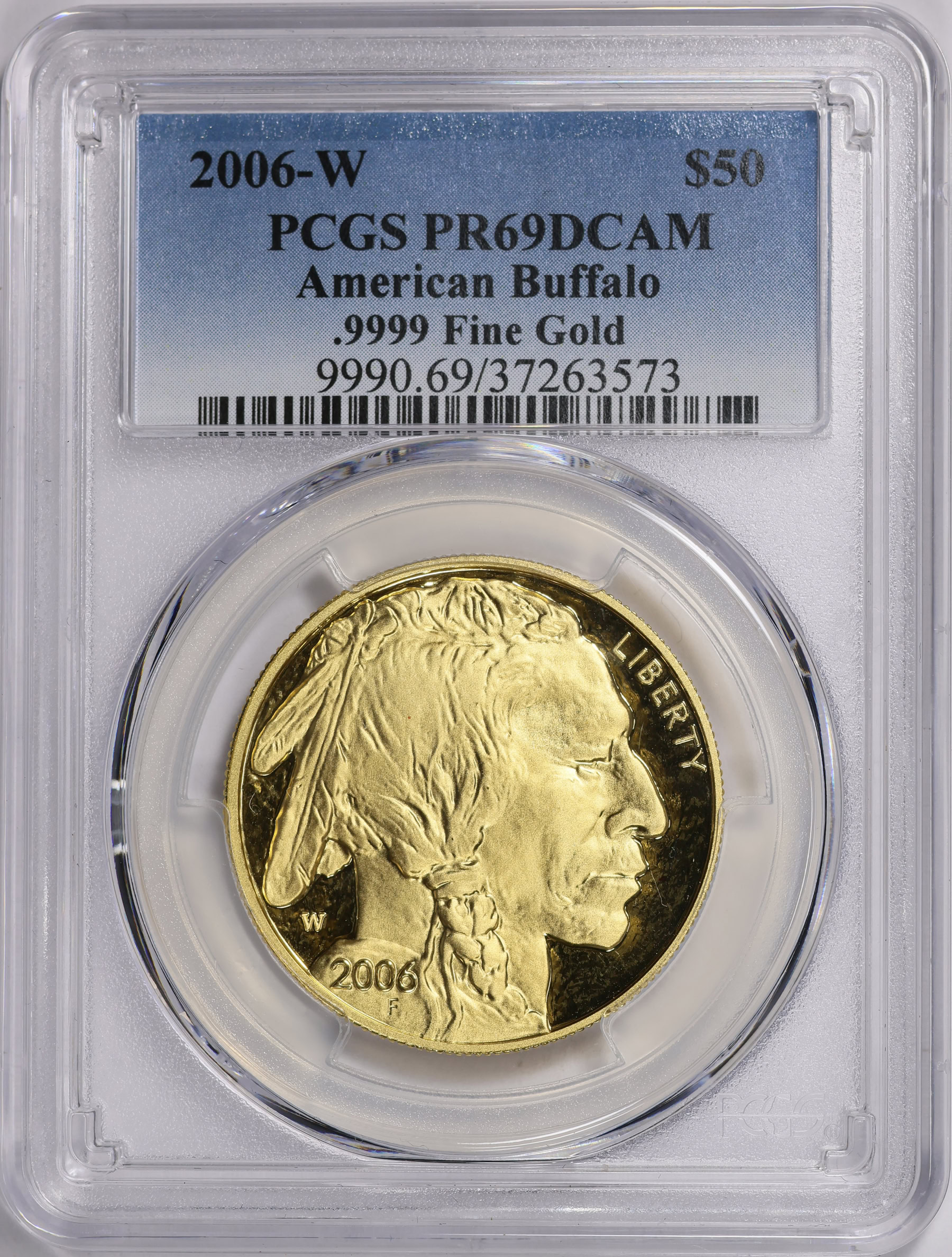 2006-W $50 One-Ounce Gold American Buffalo PCGS Proof-69 DCAM (Item 1685288) | GreatCollections ...