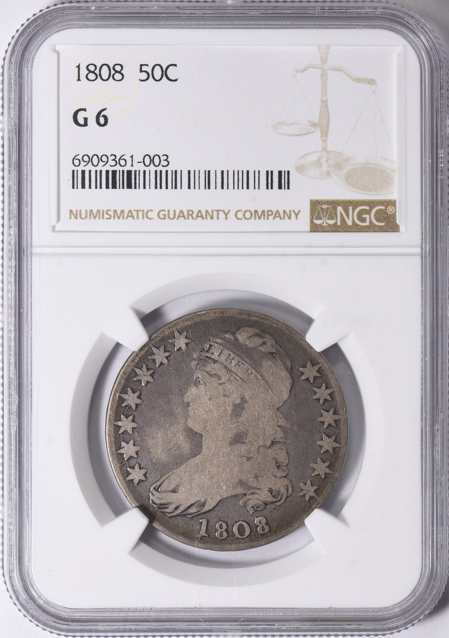 1808 Capped Bust Half Dollar NGC G-06 (Toned) (Item 1685292 ...