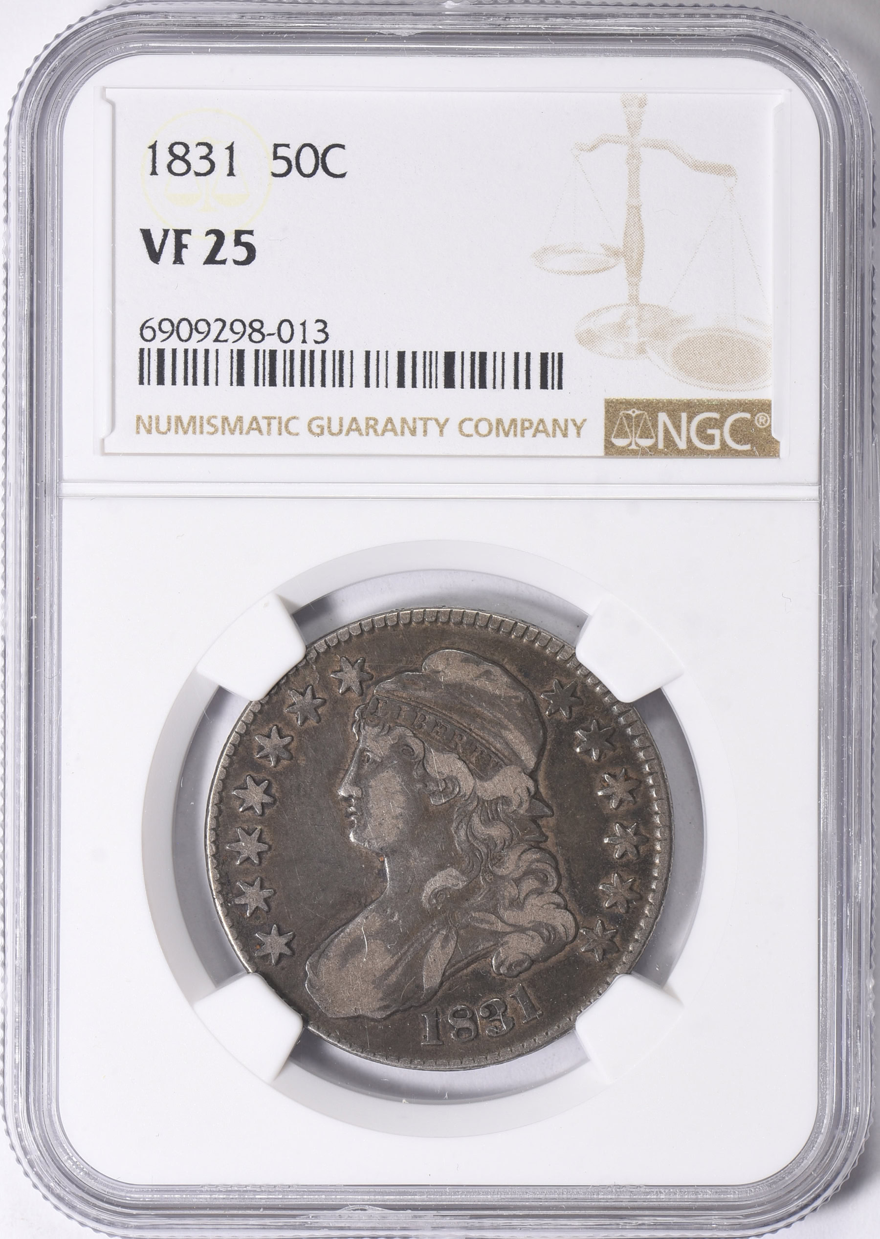 1831 Capped Bust Half Dollar NGC VF-25 (Item 1685296) | GreatCollections Coin Auctions