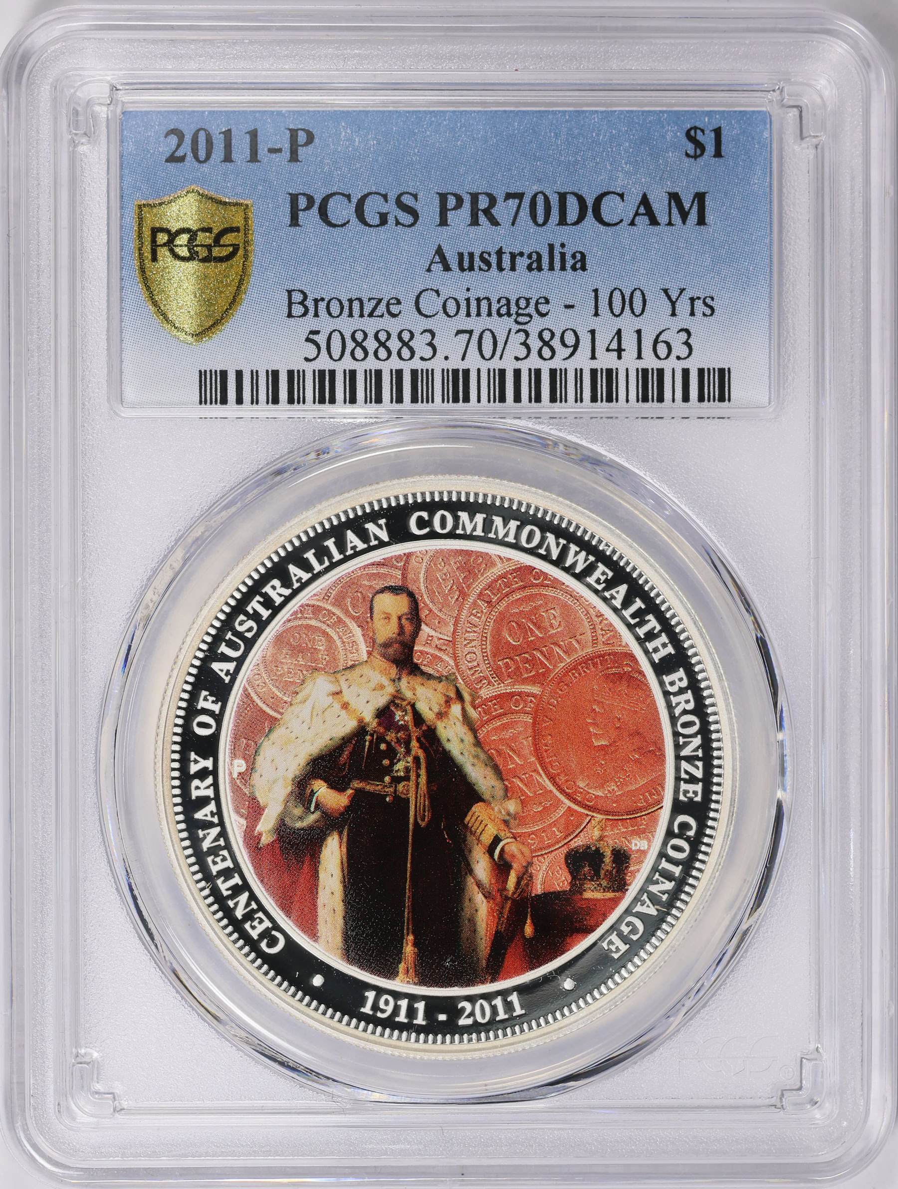 Australia 2011-P Silver Dollar Bronze Coinage - 100 Years KM-1523 PCGS ...
