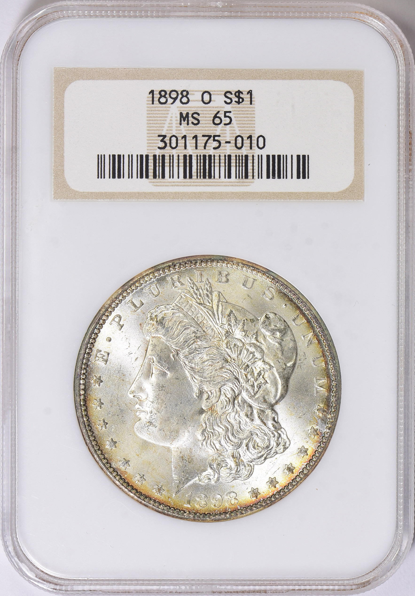 1898-O Morgan Silver Dollar NGC MS-65 OH (Toned) (Item 1685719) | GreatCollections Coin Auctions