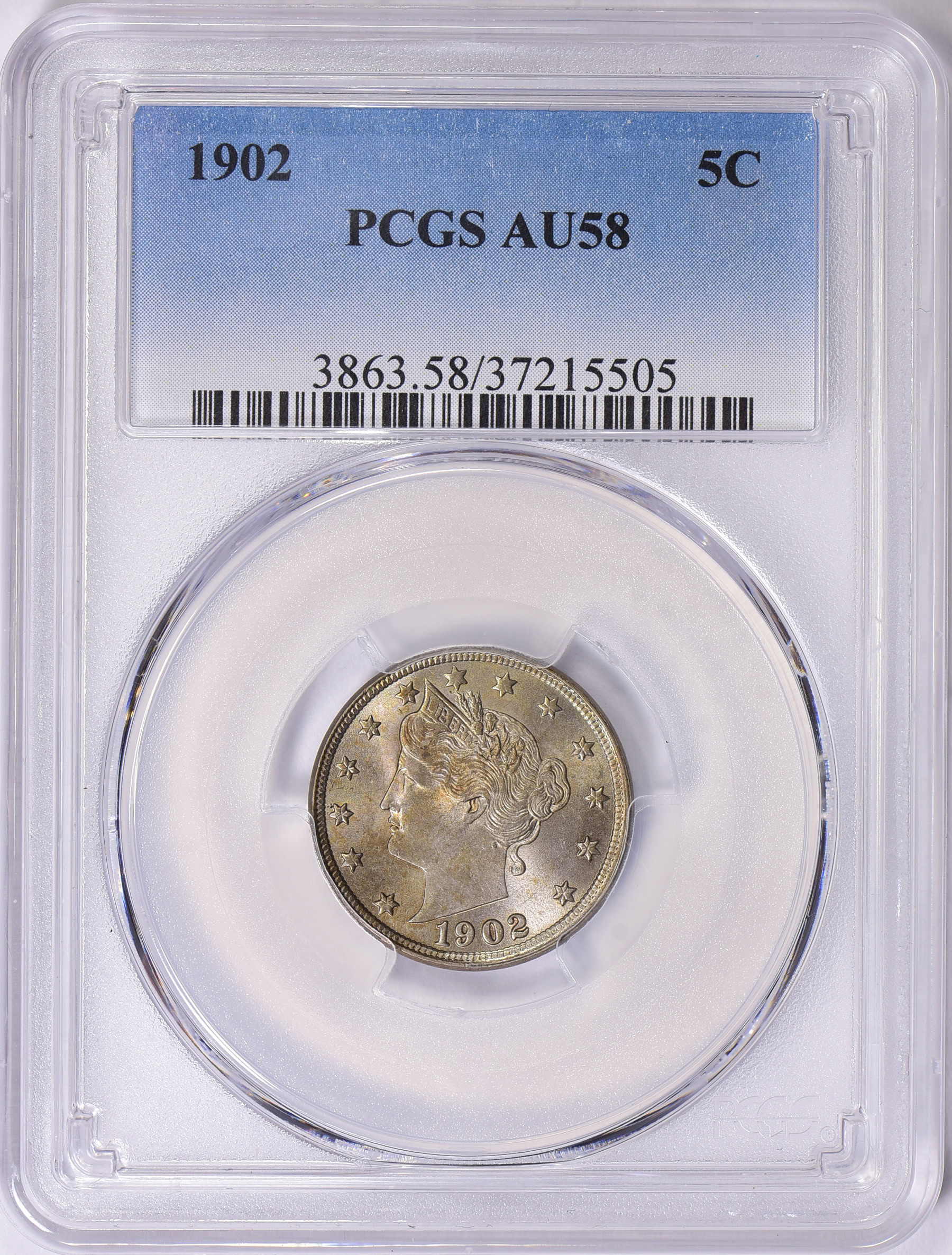 1902 Liberty Nickel PCGS AU-58 (Item 1685775) | GreatCollections Coin Auctions