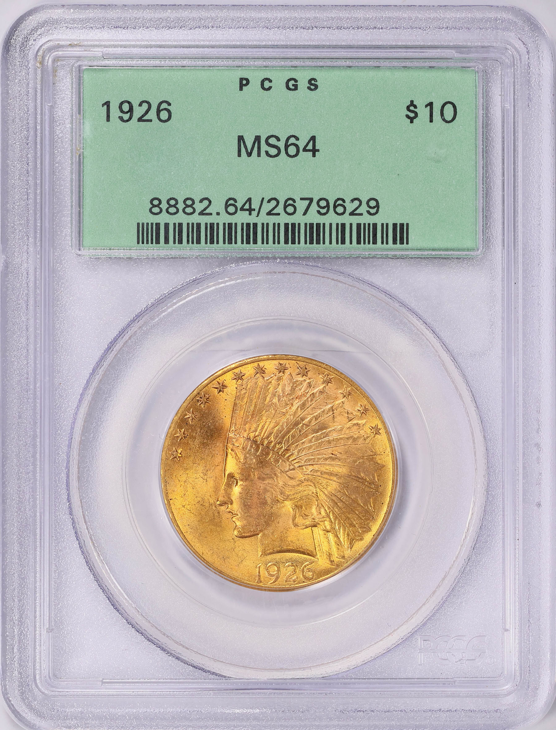1926 Indian Gold Eagle PCGS MS-64 OGH (Item 1685876) | GreatCollections ...