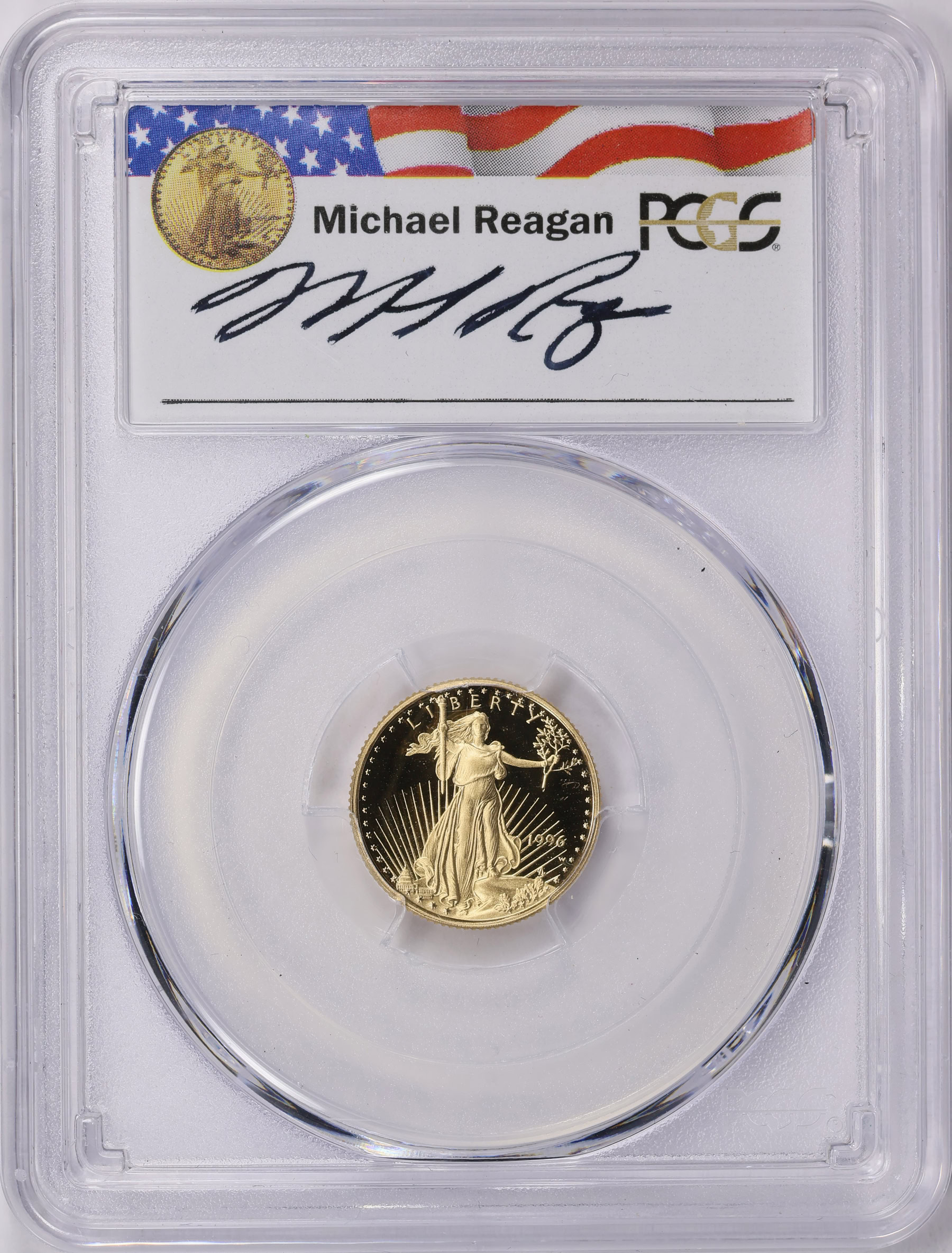 1996-W $5 Tenth-Ounce Gold American Eagle Reagan Legacy Series PCGS ...