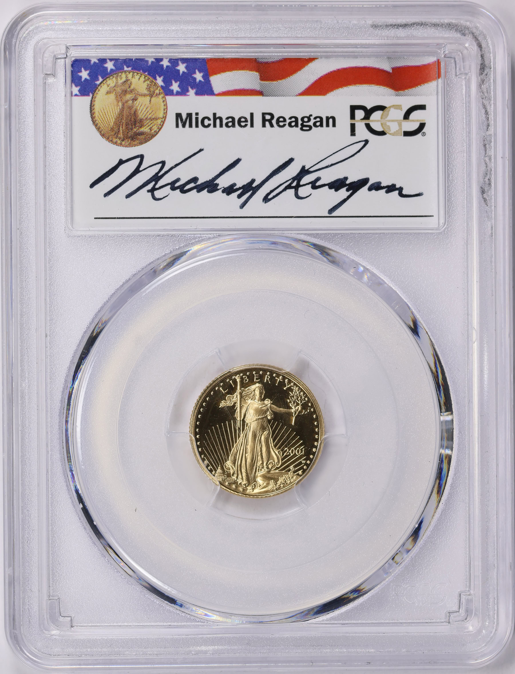 2001-W $5 Tenth-Ounce Gold American Eagle Reagan Legacy Series PCGS ...