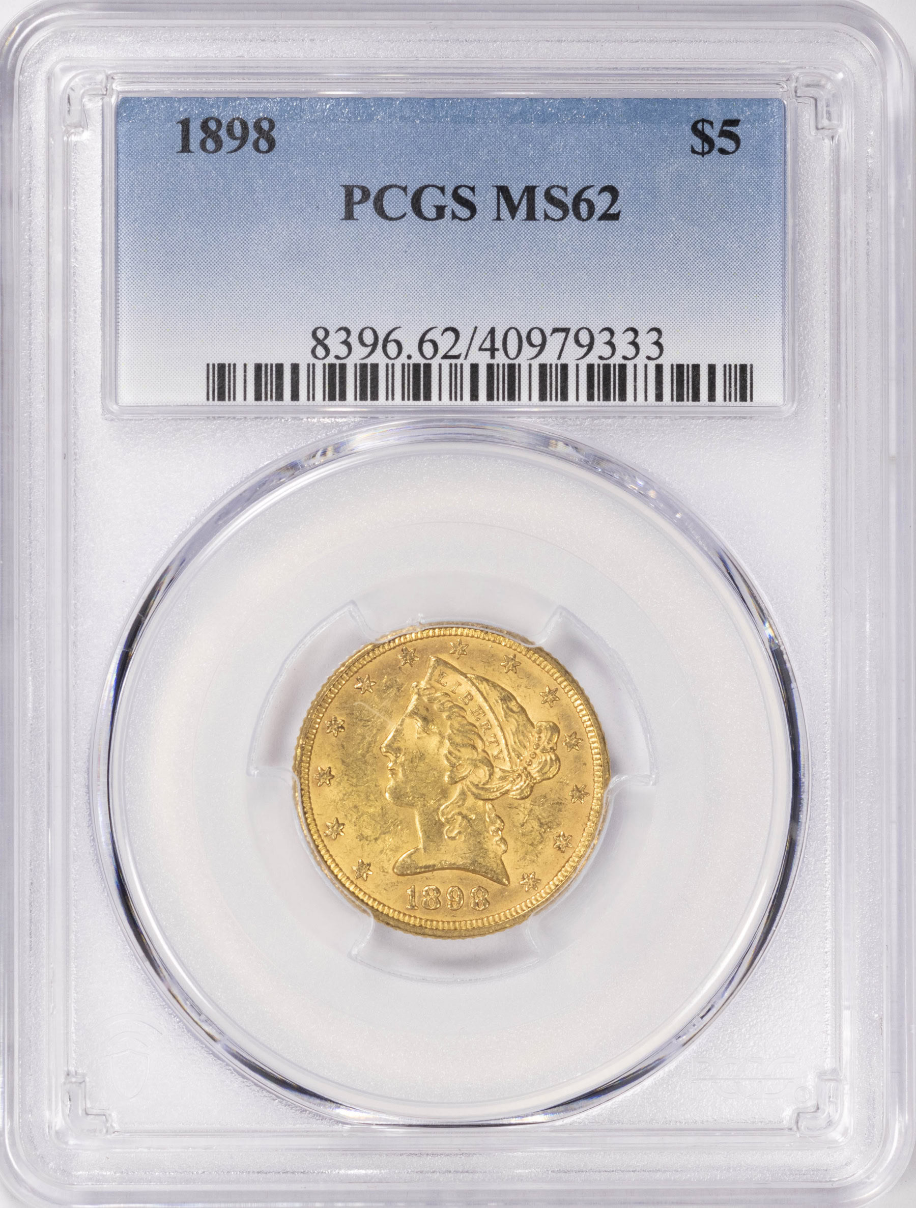 1898 Liberty Gold Half Eagle PCGS MS-62 (Item 1686020) | GreatCollections Coin Auctions
