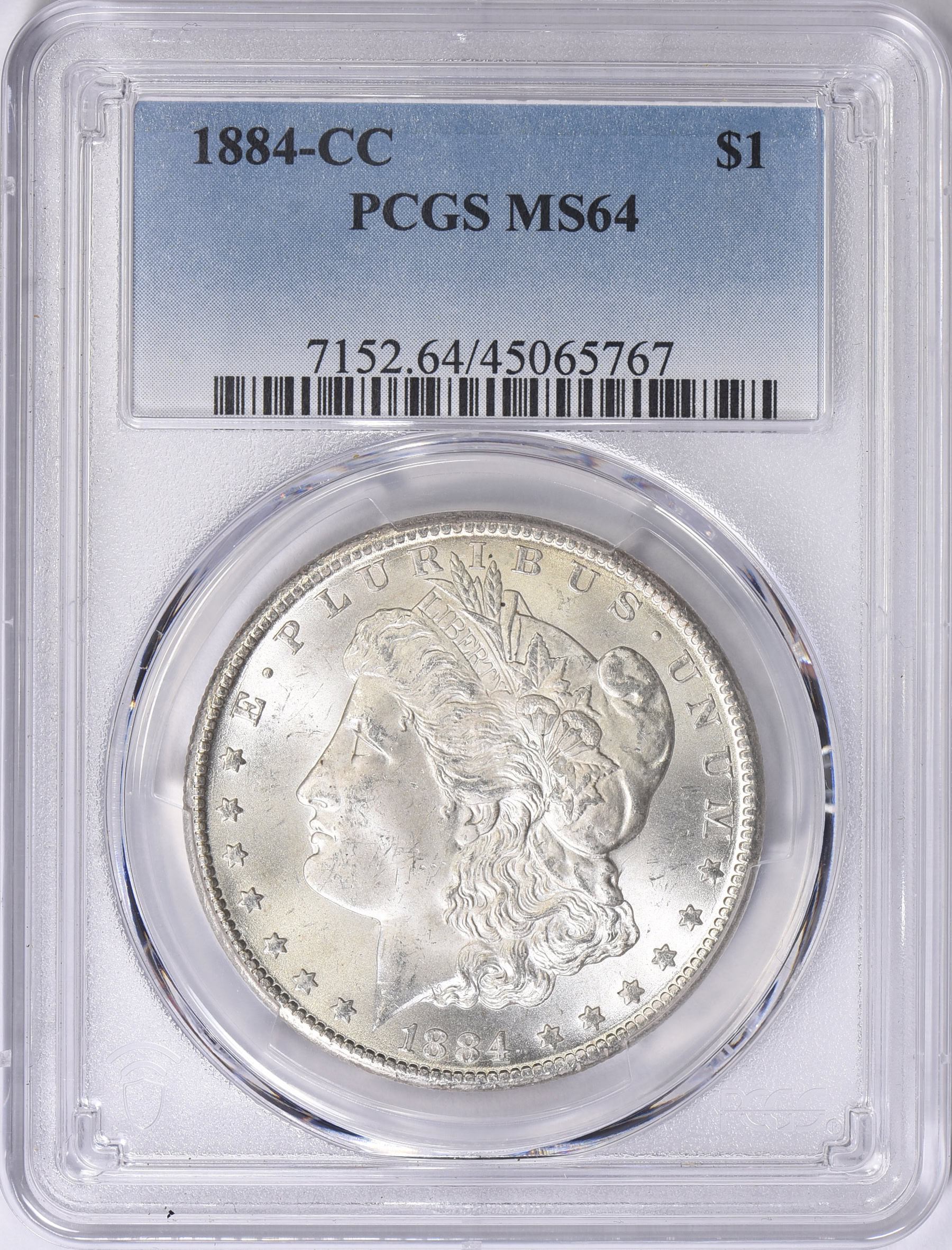 1884-CC Morgan Silver Dollar PCGS MS-64 (Item 1686403) | GreatCollections Coin Auctions