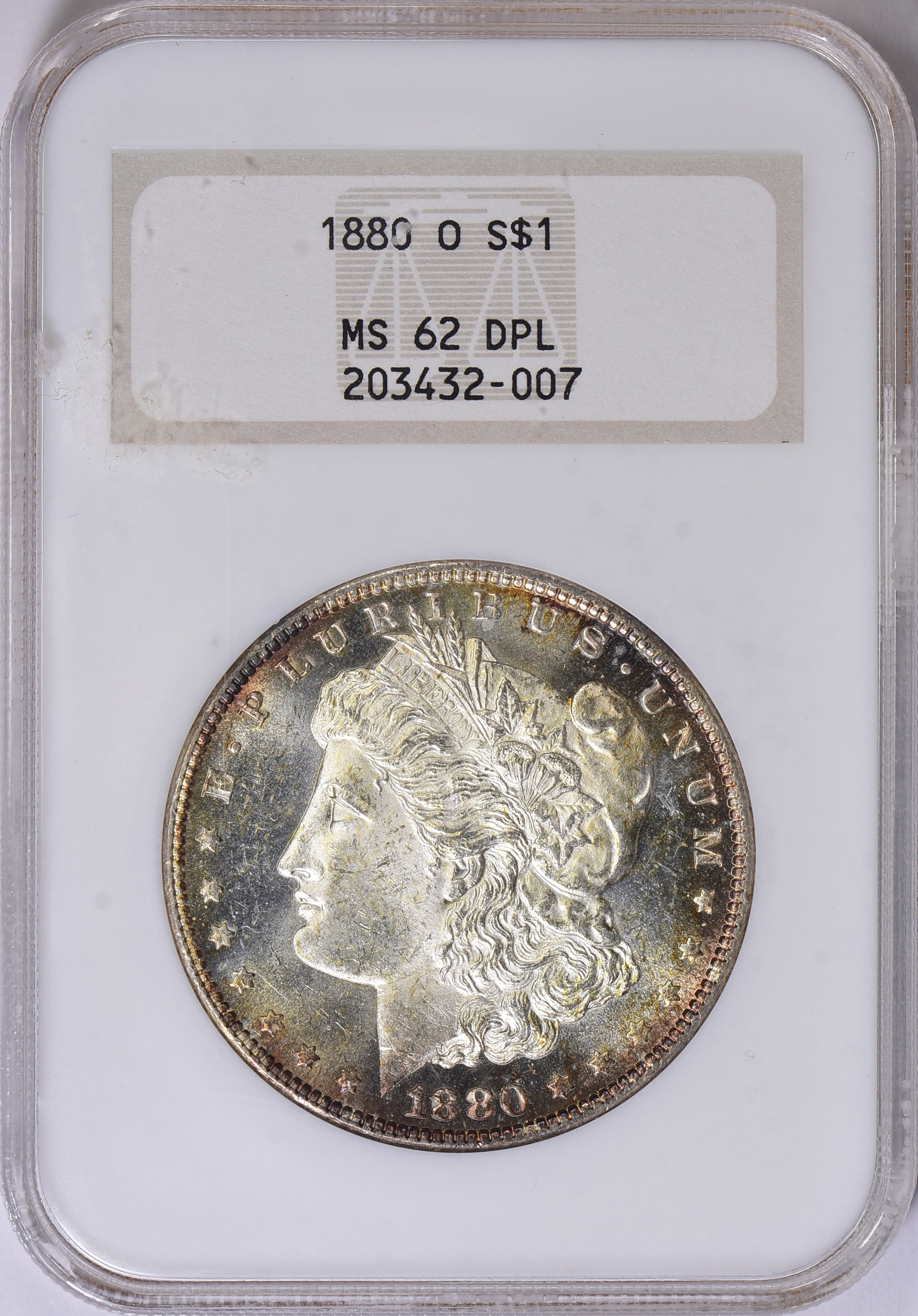 1880-O Morgan Silver Dollar NGC MS-62 DMPL OH (Toned) (Item 1686445) | GreatCollections Coin ...