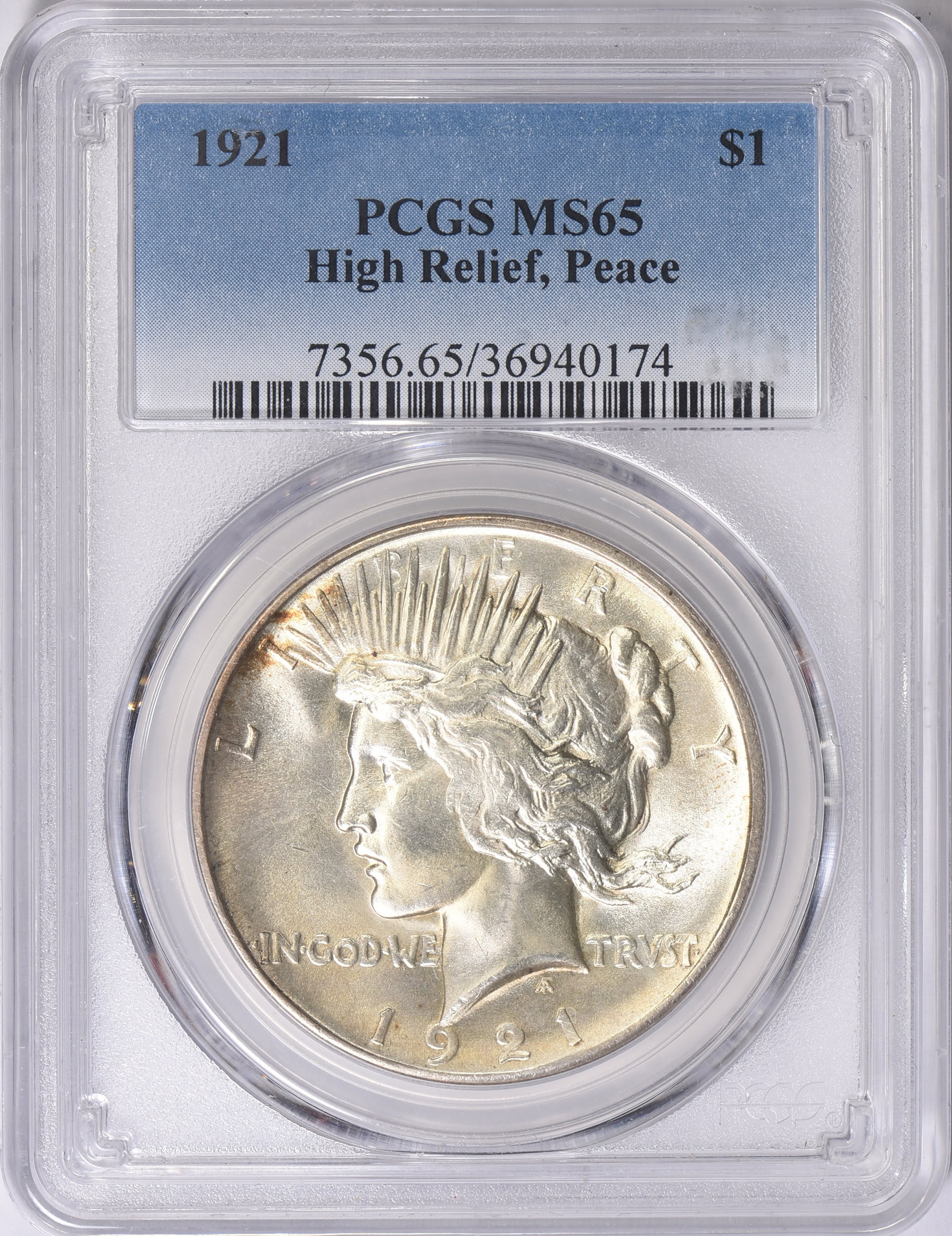 1921 Peace Silver Dollar High Relief PCGS MS-65 (Item 1686447 ...