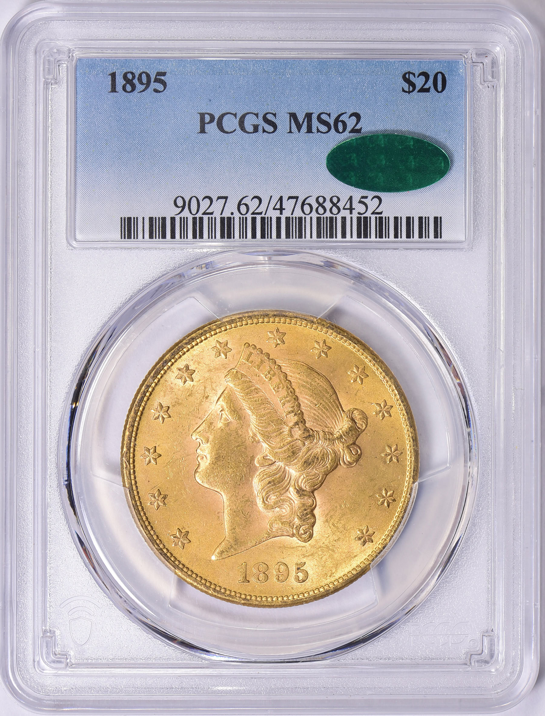 1895 Liberty Gold Double Eagle PCGS MS-62 (CAC Green) (Item 1686774 ...