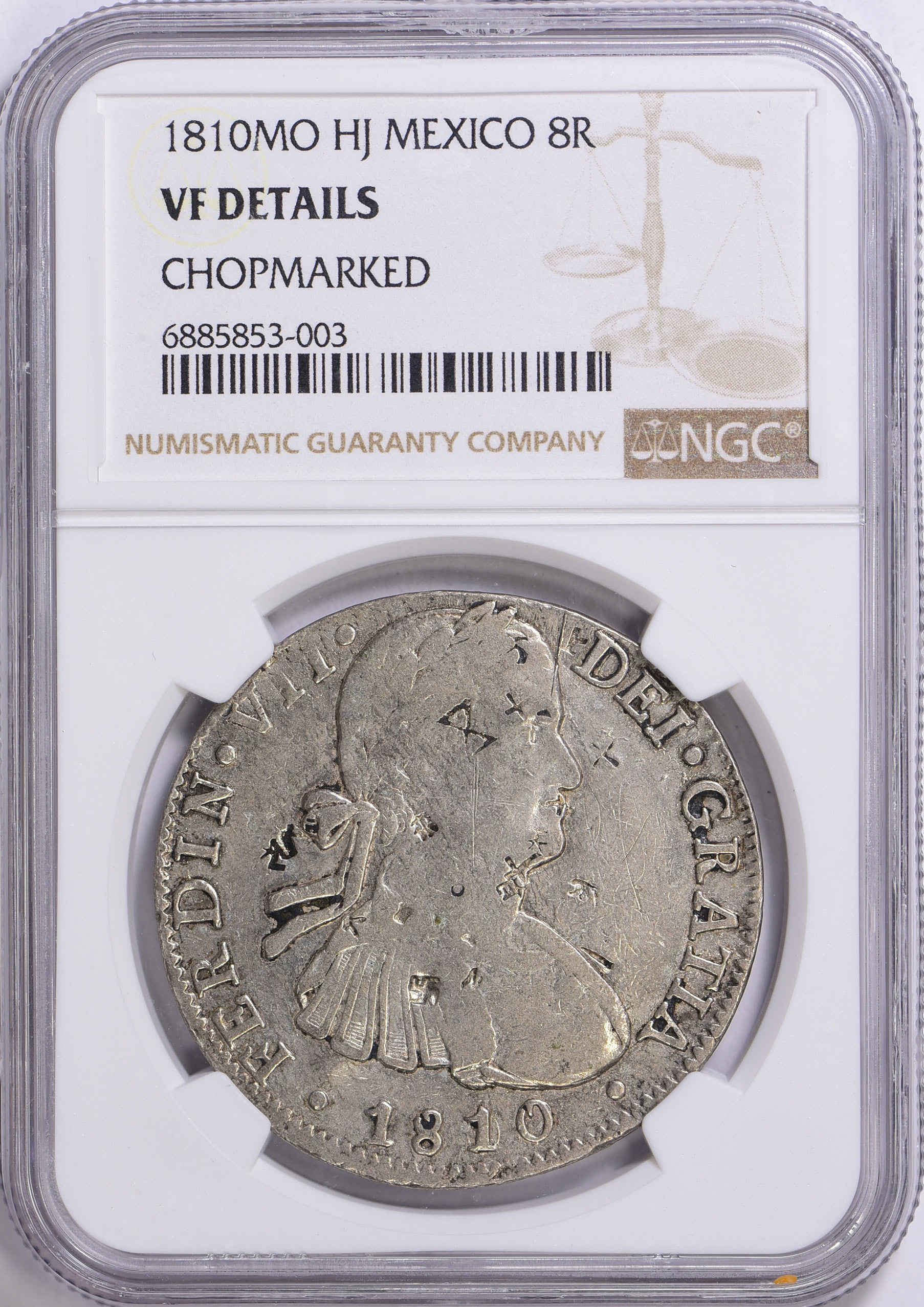 Mexico 1810-Mo HJ Silver 8 Reales KM-110 NGC VF Details (Item 1686949 ...
