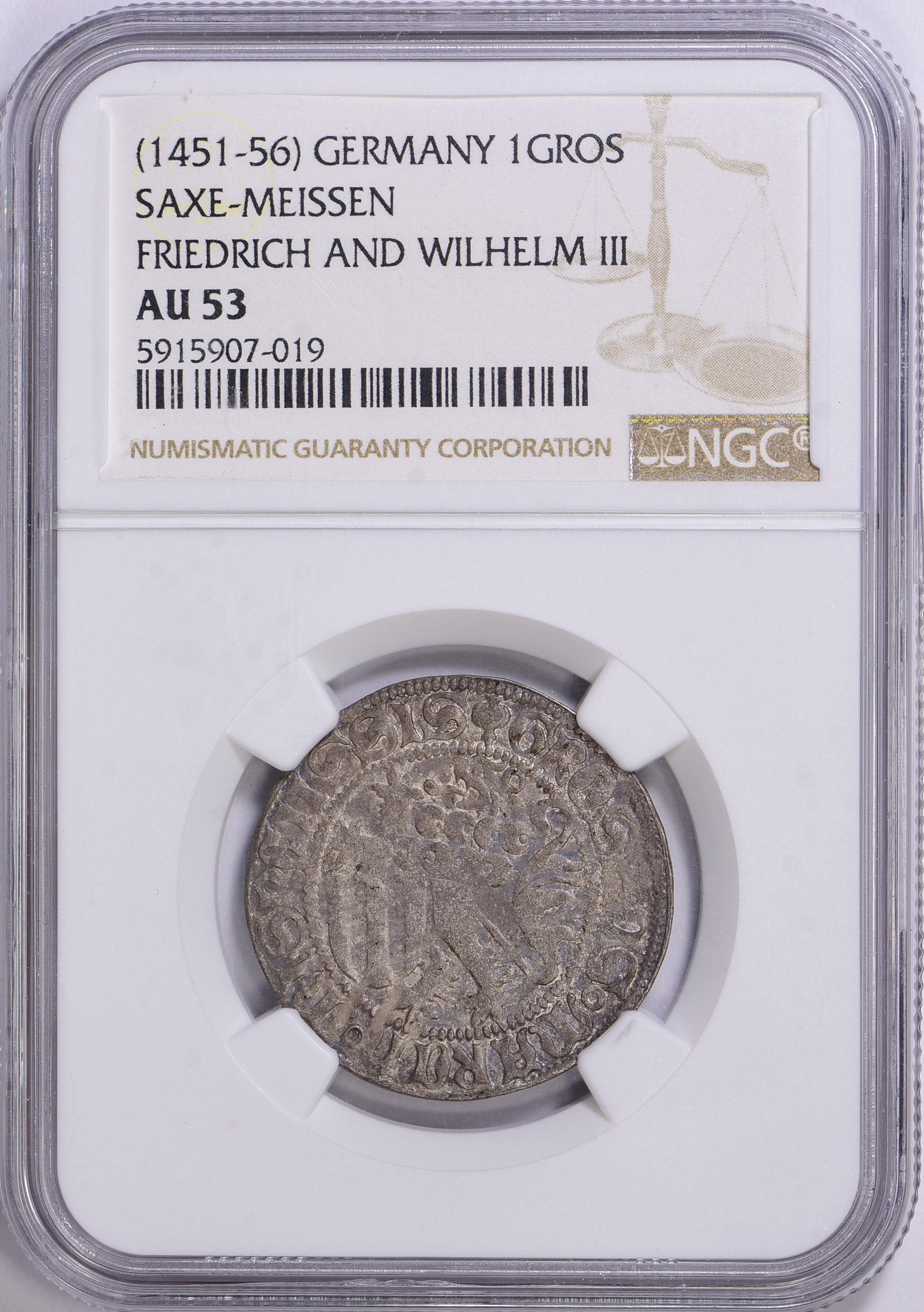 Germany - Saxe-Meissen ND (1451-56) Silver Groschen of Friedrich and ...