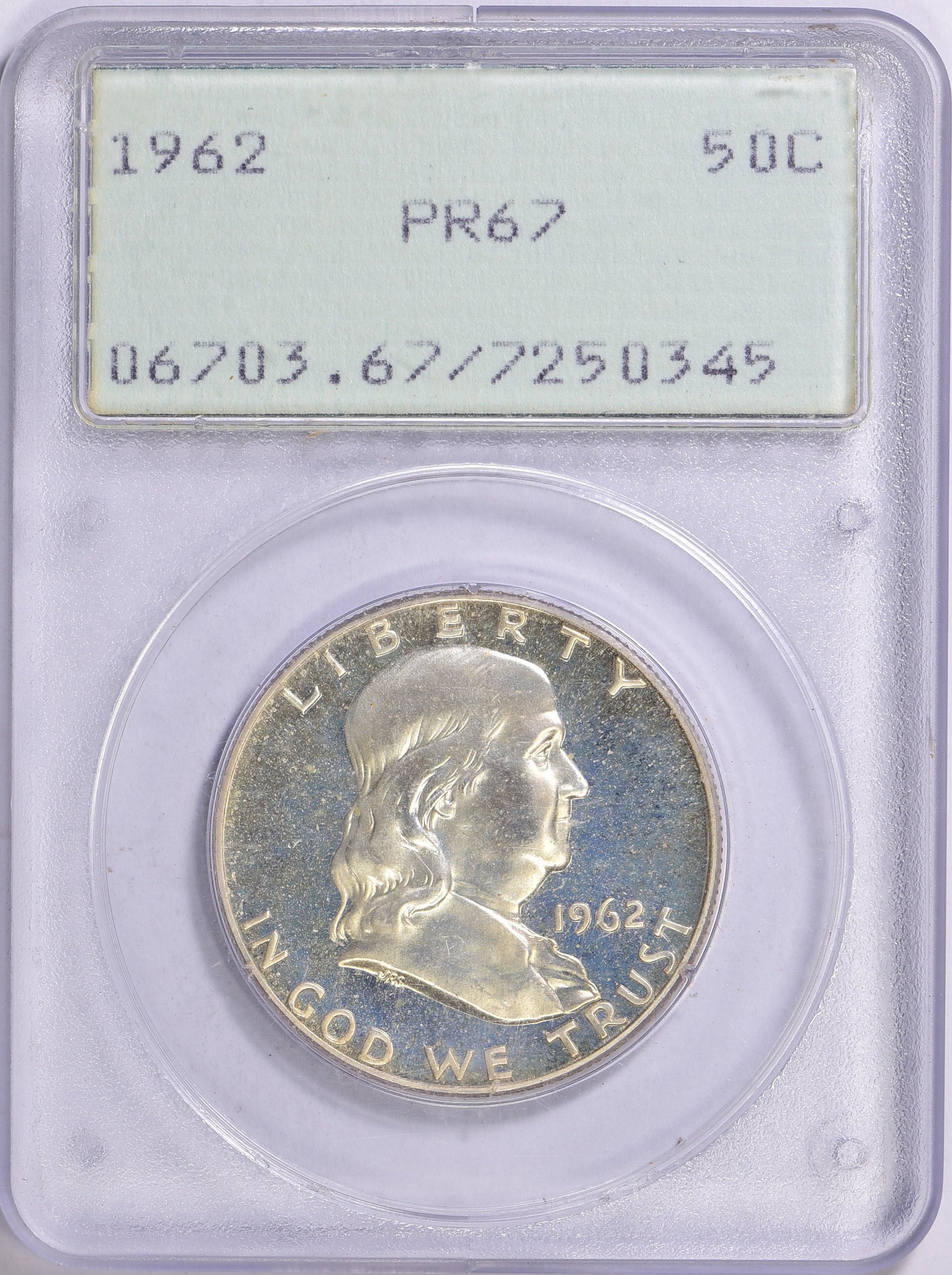 1962 Franklin Half Dollar PCGS Proof-67 OGH (1st Gen) (Item 1686997 ...