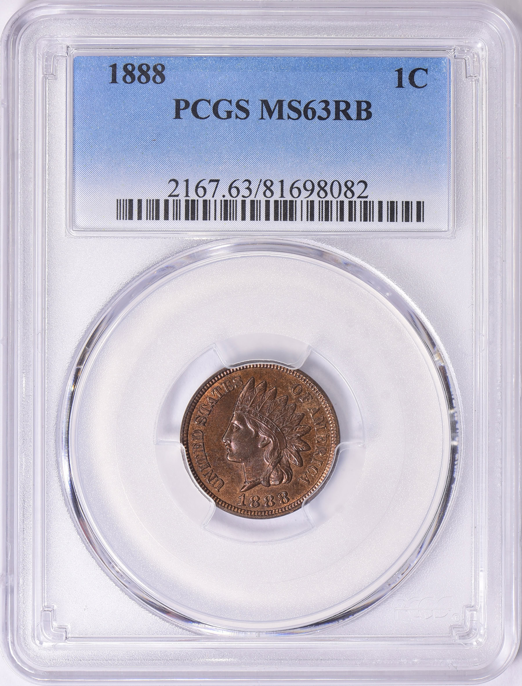 1888 Indian Cent PCGS MS-63 RB (Item 1687340) | GreatCollections Coin Auctions