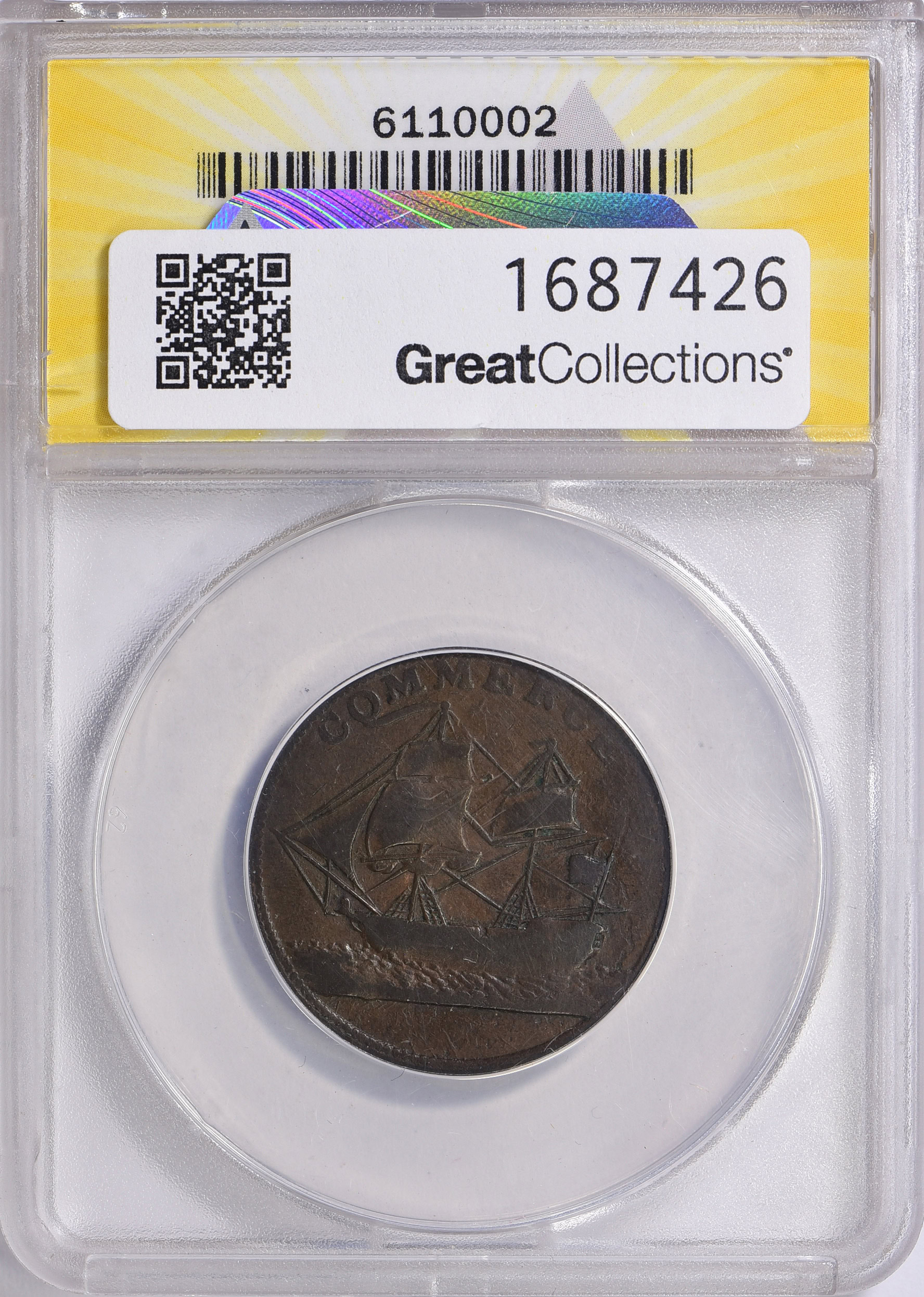 1781 North American Token ANACS F-12 BN (Item 1687426 ...