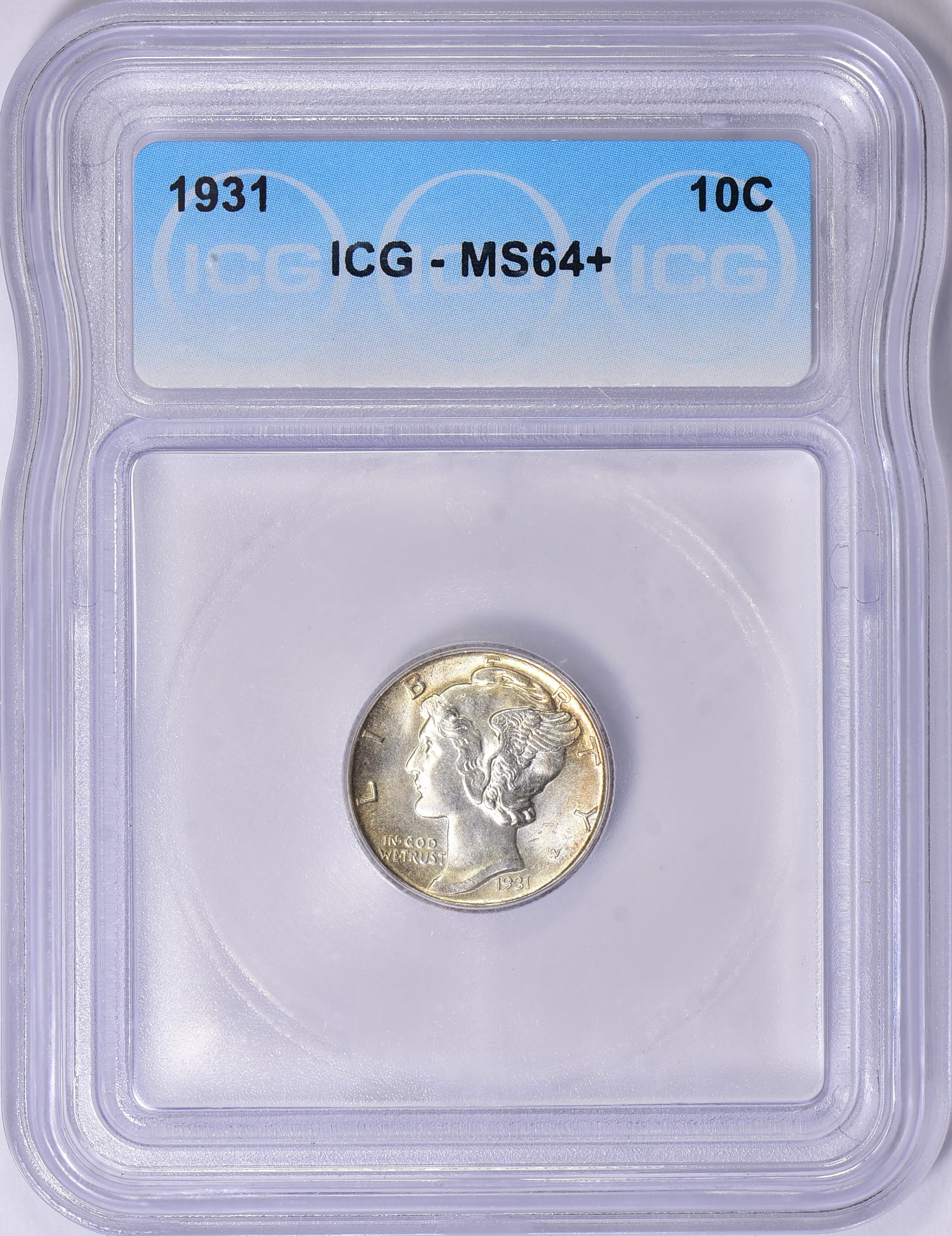 1931 Mercury Dime ICG MS-64+ (Item 1687470) | GreatCollections Coin Auctions