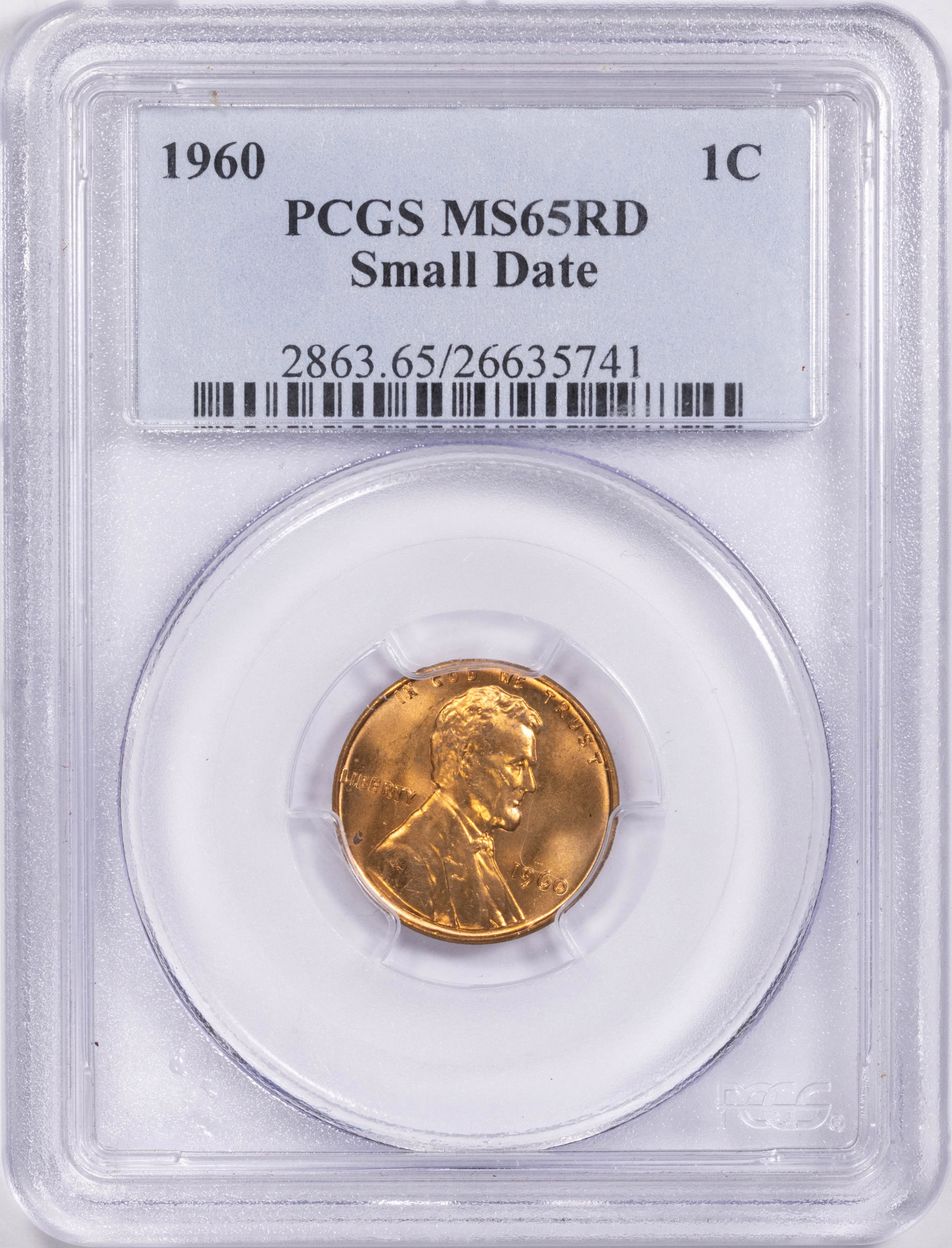 1960 Lincoln Cent Small Date PCGS MS-65 RD (Item 1687502 ...