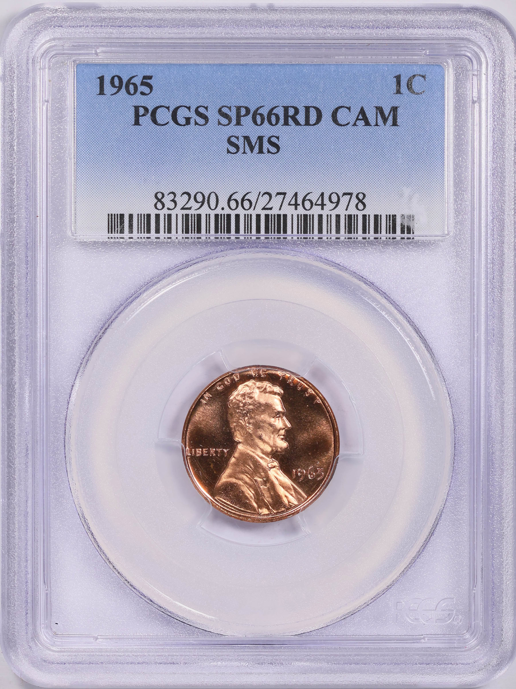 1965 Lincoln Cent SMS PCGS SP-66 CAMEO (Item 1687548 ...