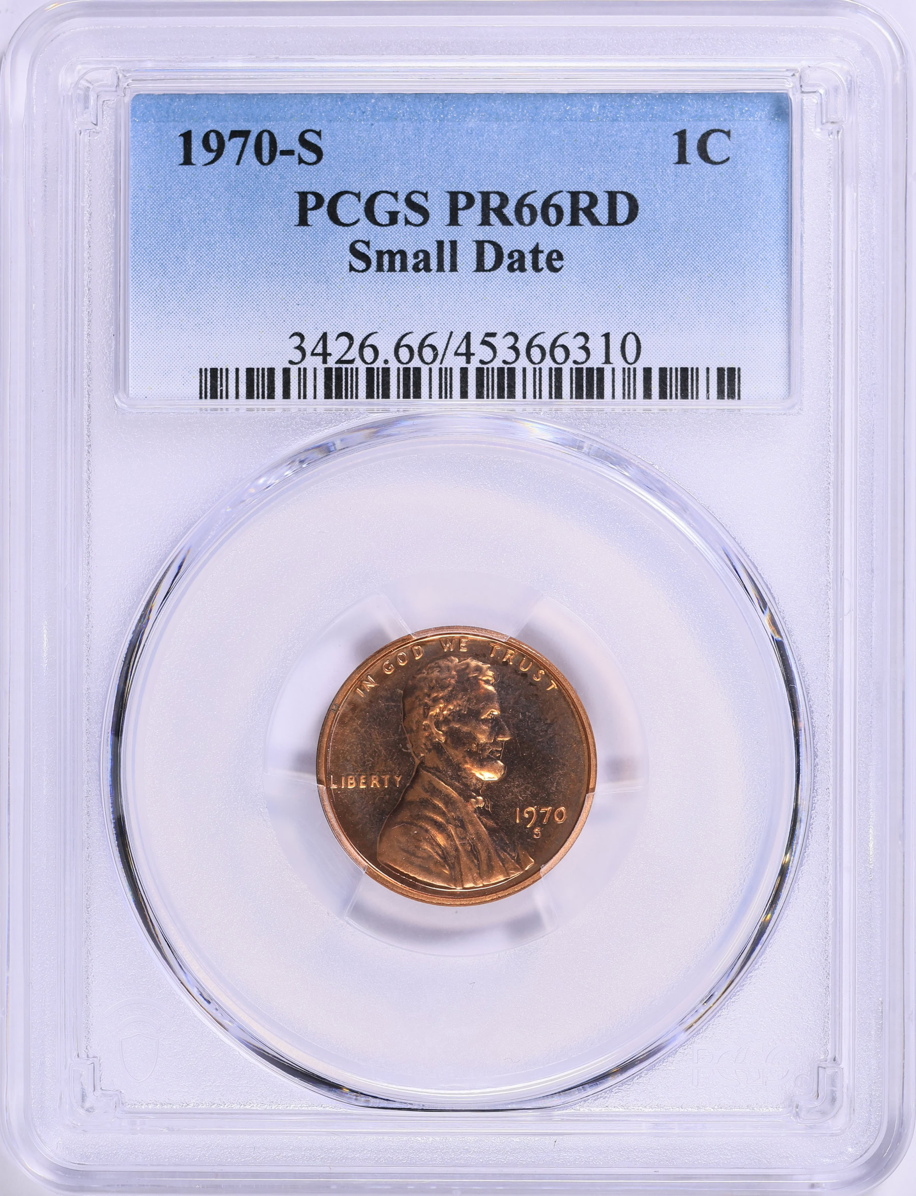 1970-S Lincoln Cent Small Date PCGS Proof-66 RD (Item 1687732 ...