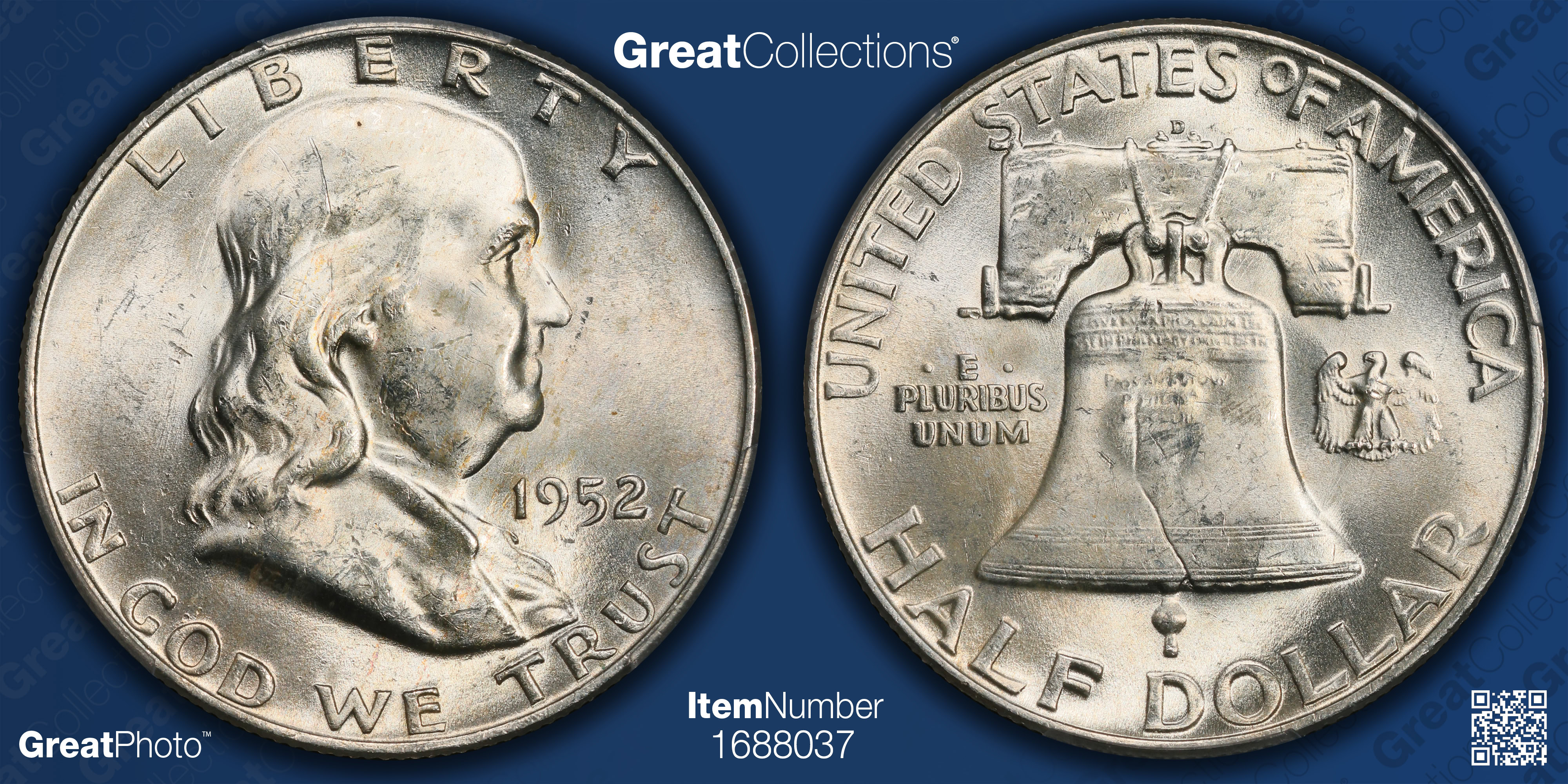 1952-D Franklin Half Dollar Booger Variety FS-401 PCGS MS-64 FBL (Item ...