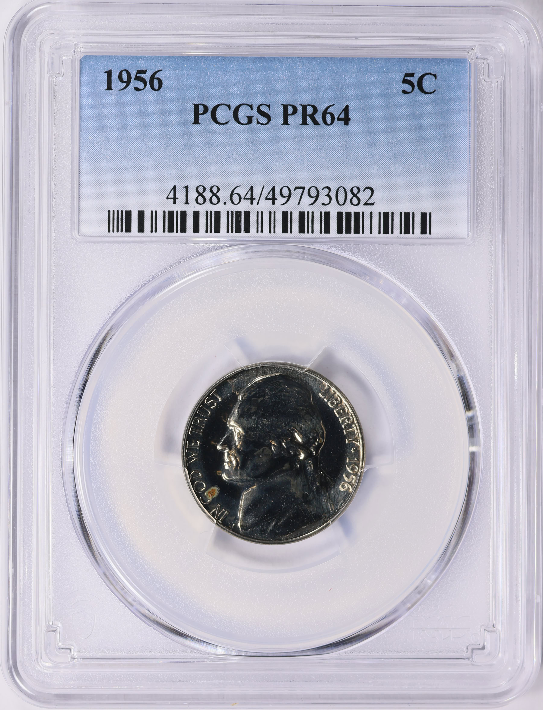 1956 Jefferson Nickel PCGS Proof-64 (Item 1688281) | GreatCollections ...