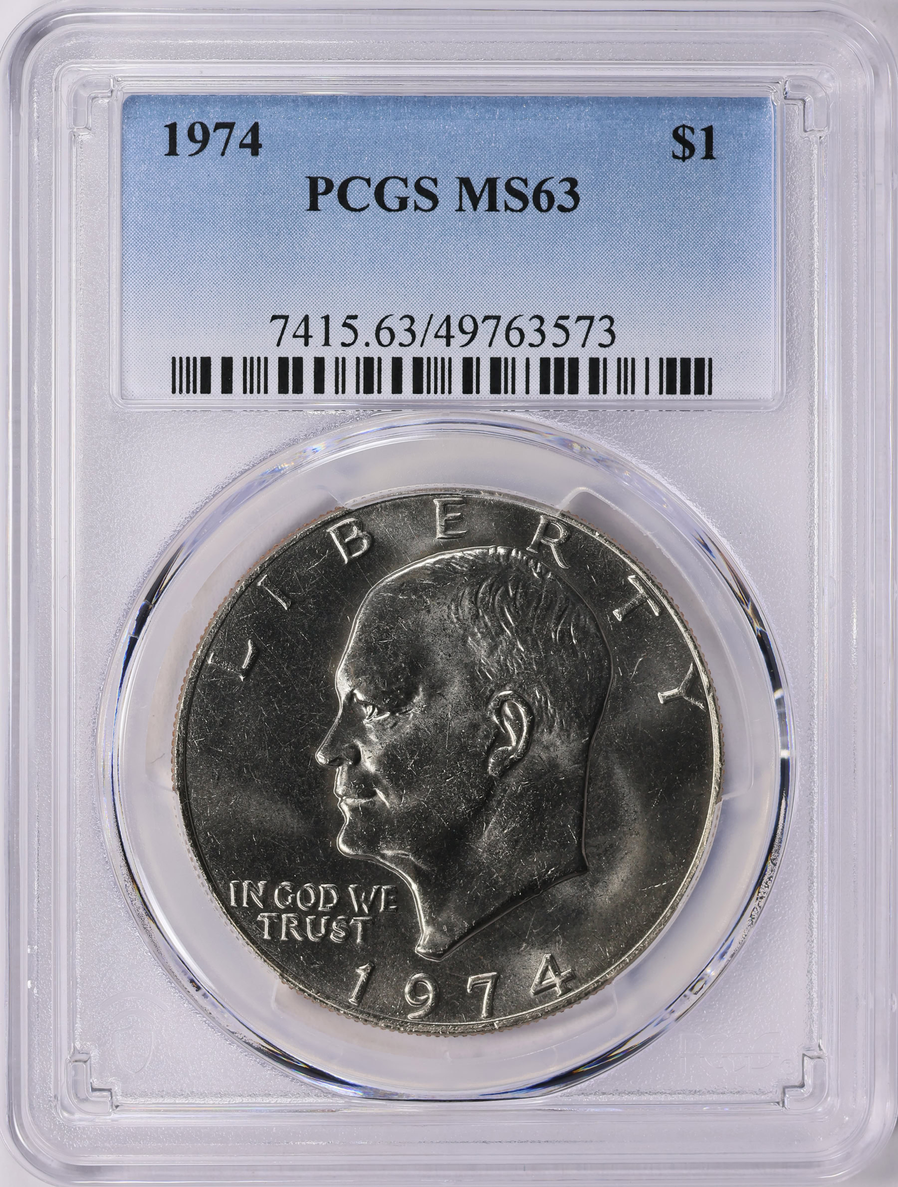 1974 Eisenhower Dollar PCGS MS-63 (Item 1688344) | GreatCollections ...